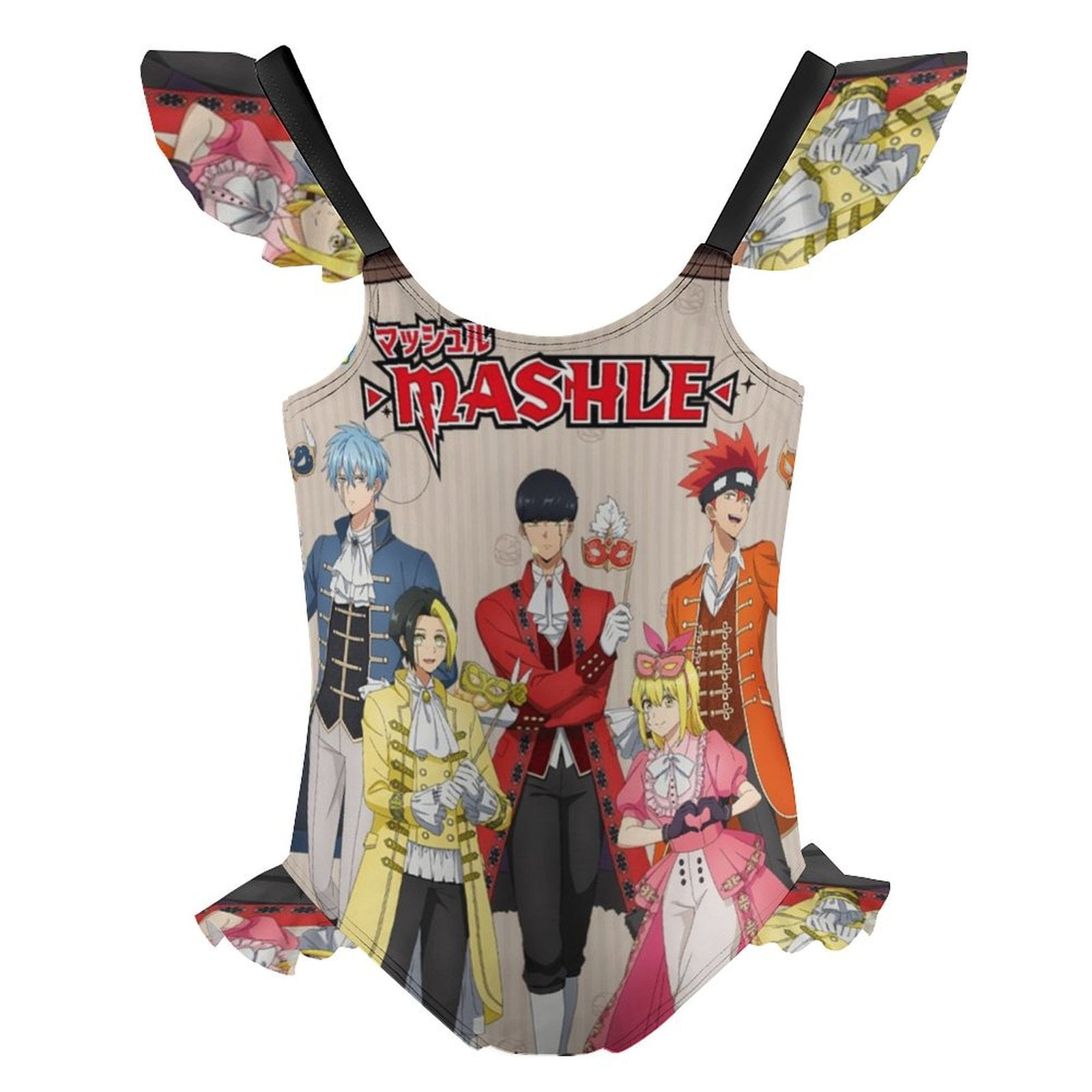 Magic And Muscles Girls Swimsuit Ruffle One-piece Beachwear Kids Cute ...