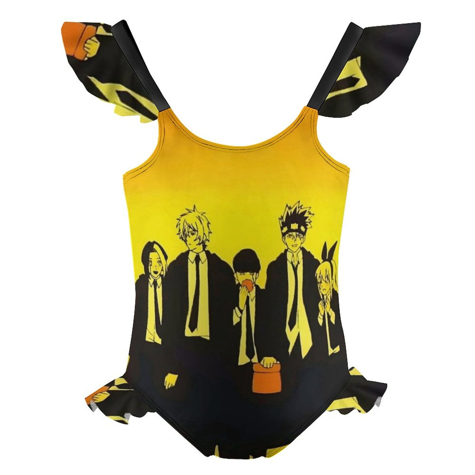 Magic And Muscles Girls Swimsuit Ruffle One-piece Beachwear Kids Cute ...