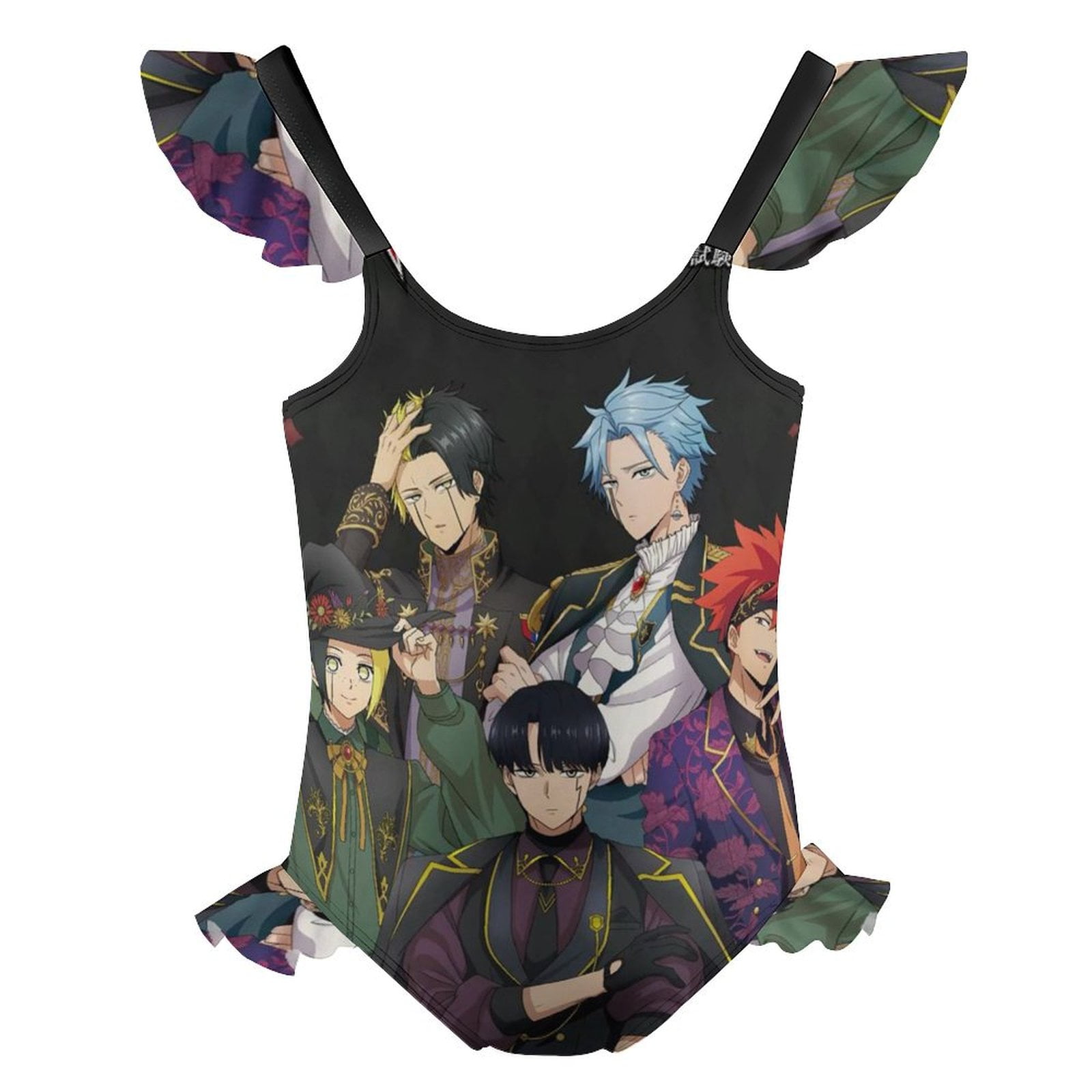 Magic And Muscles Girls Swimsuit Ruffle One-piece Beachwear Kids Cute ...