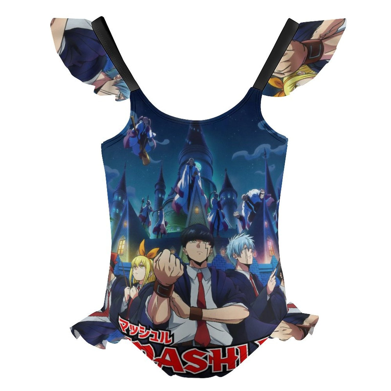 Magic And Muscles Girls Swimsuit Ruffle One-piece Beachwear Kids Cute ...