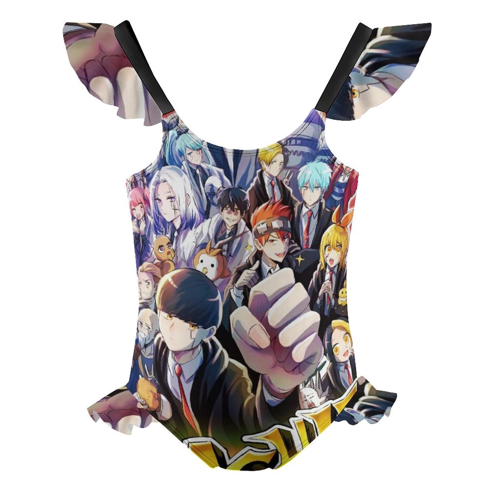 Magic And Muscles Girls Swimsuit Ruffle One-piece Beachwear Kids Cute ...