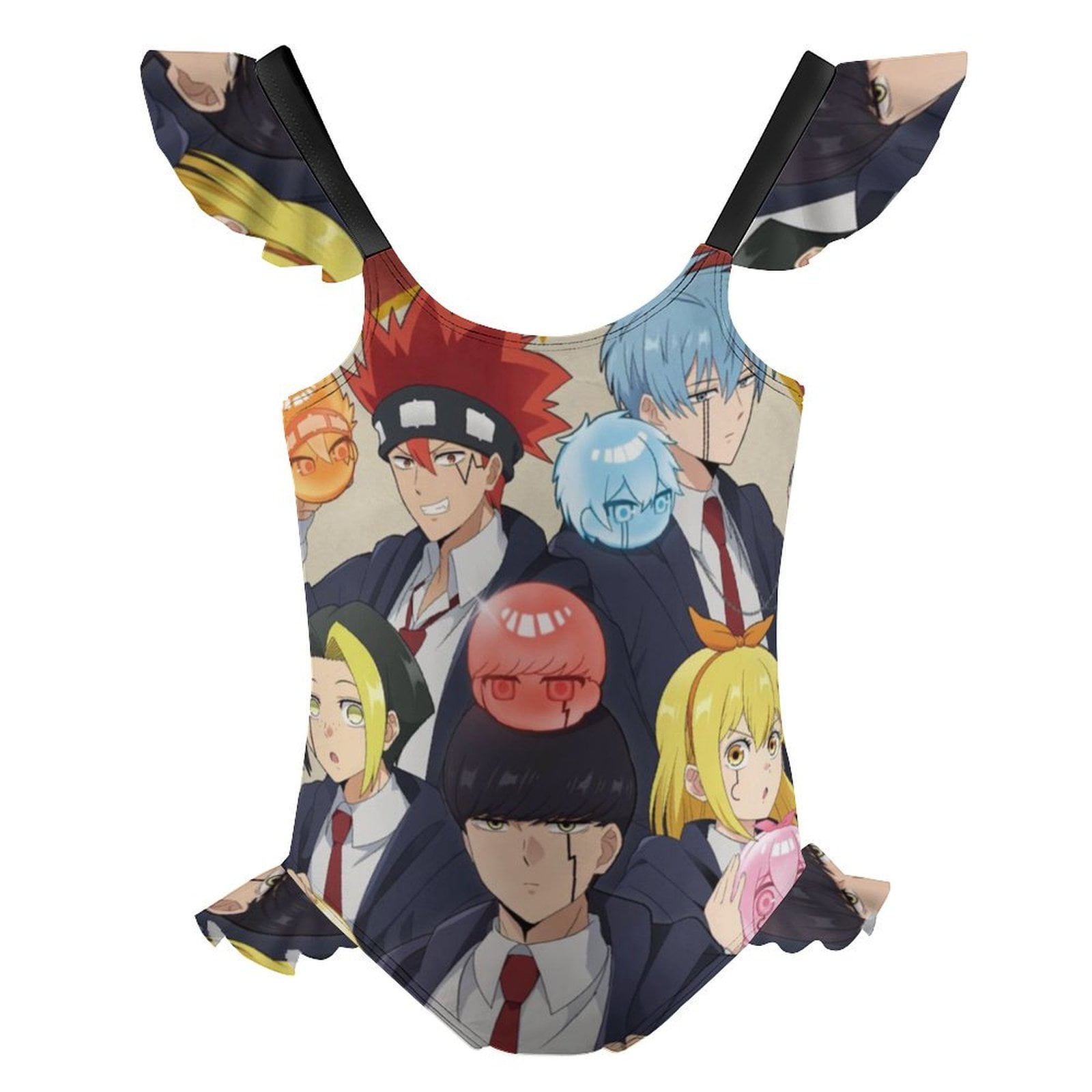 Magic And Muscles Girls Swimsuit Ruffle One-piece Beachwear Kids Cute ...