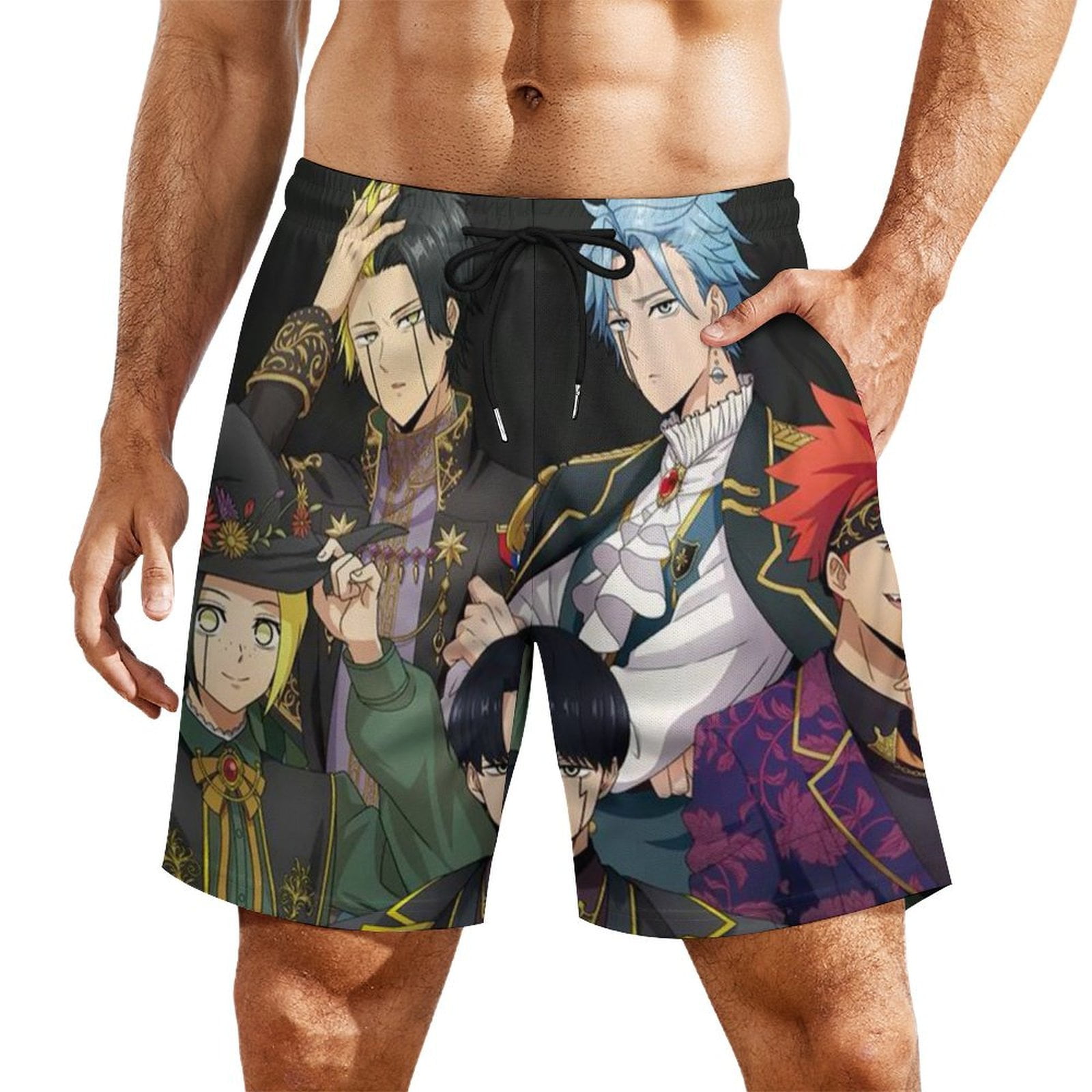 Magic And Muscles Mens Swim Trunks with Compression Liner Board Shorts ...