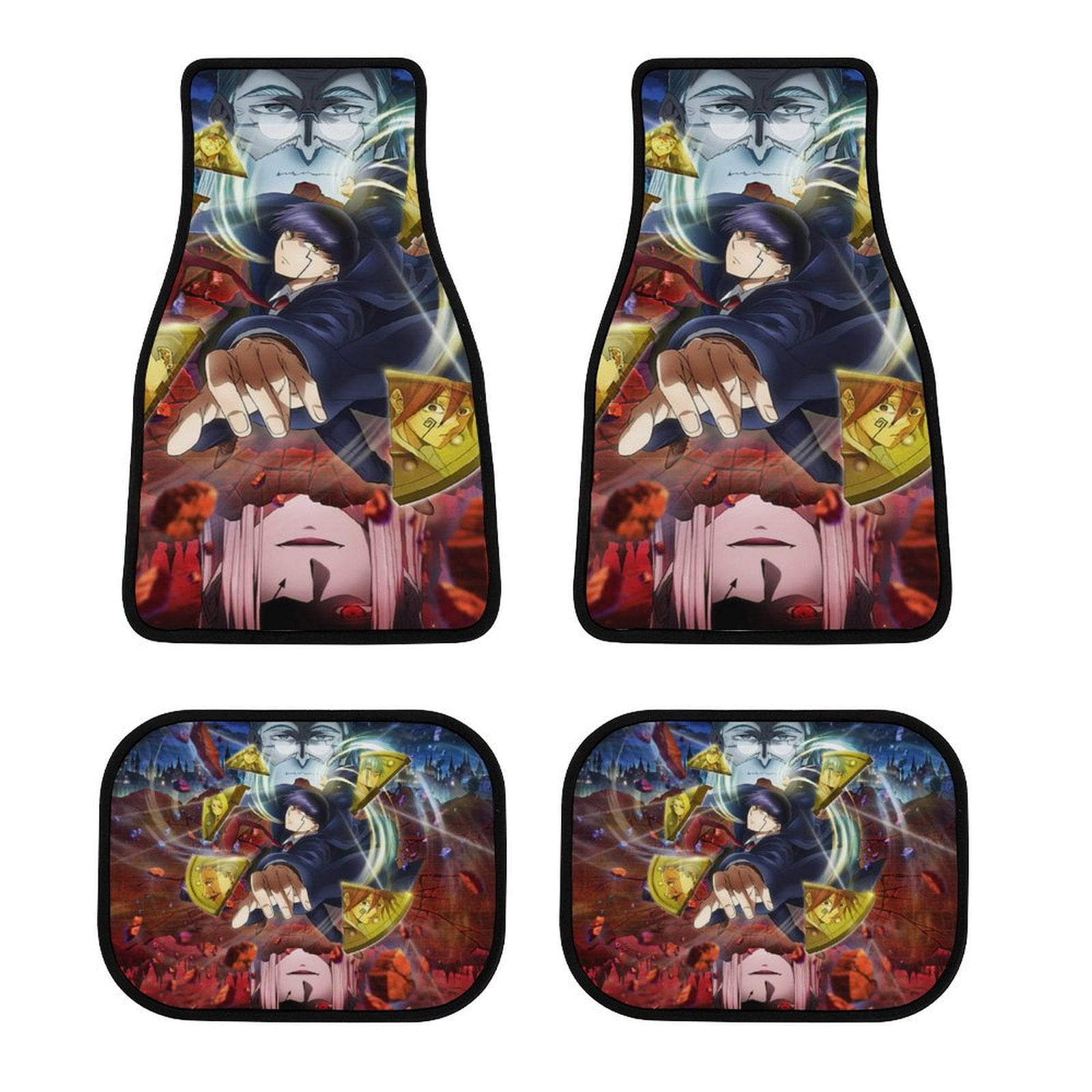 Magic And Muscles Print Car Mats Set 4-Piece All Weather Front & Rear ...