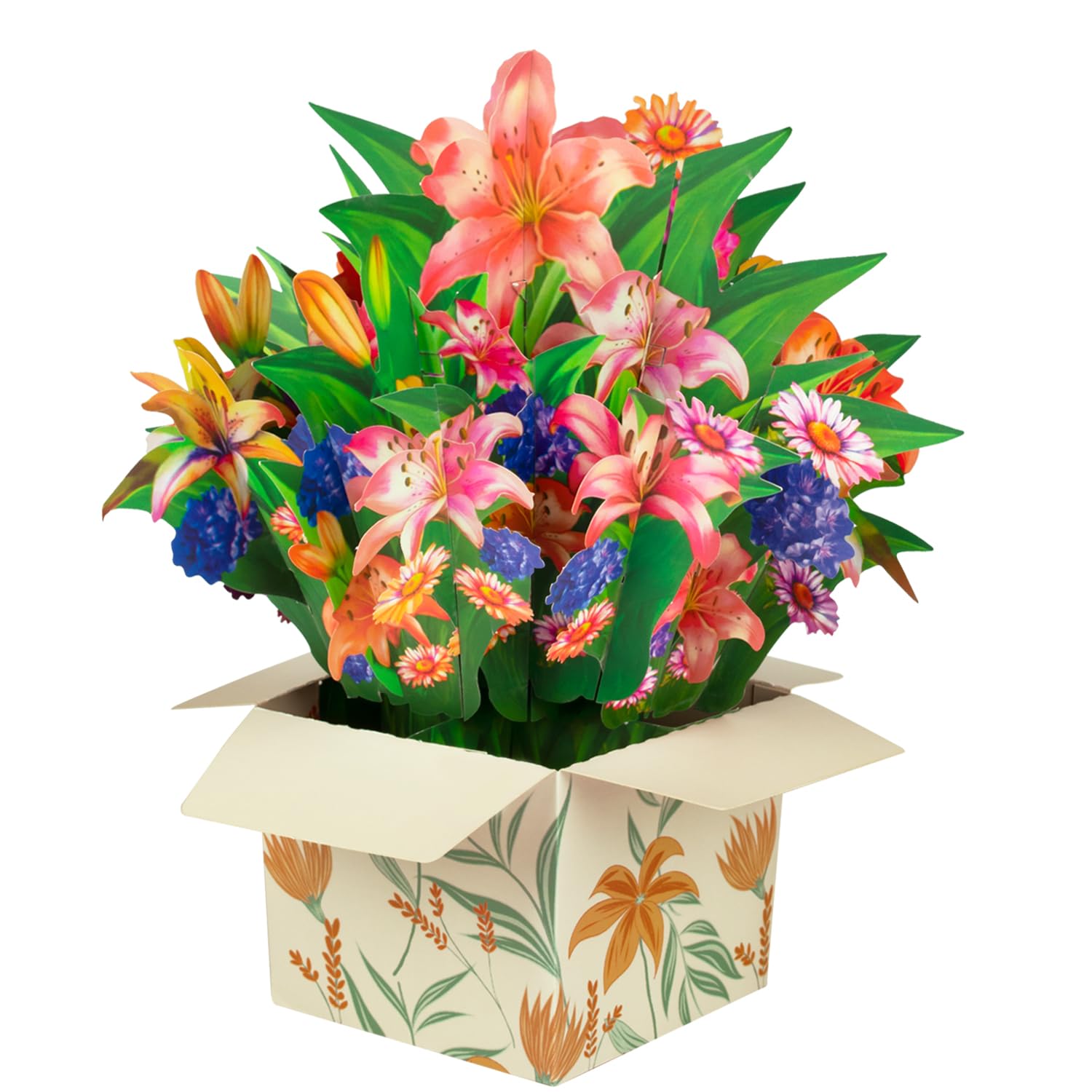 Magic Ants Flower Paper Pop Up Cards - Flower Bouquet 3D Popup Greeting ...