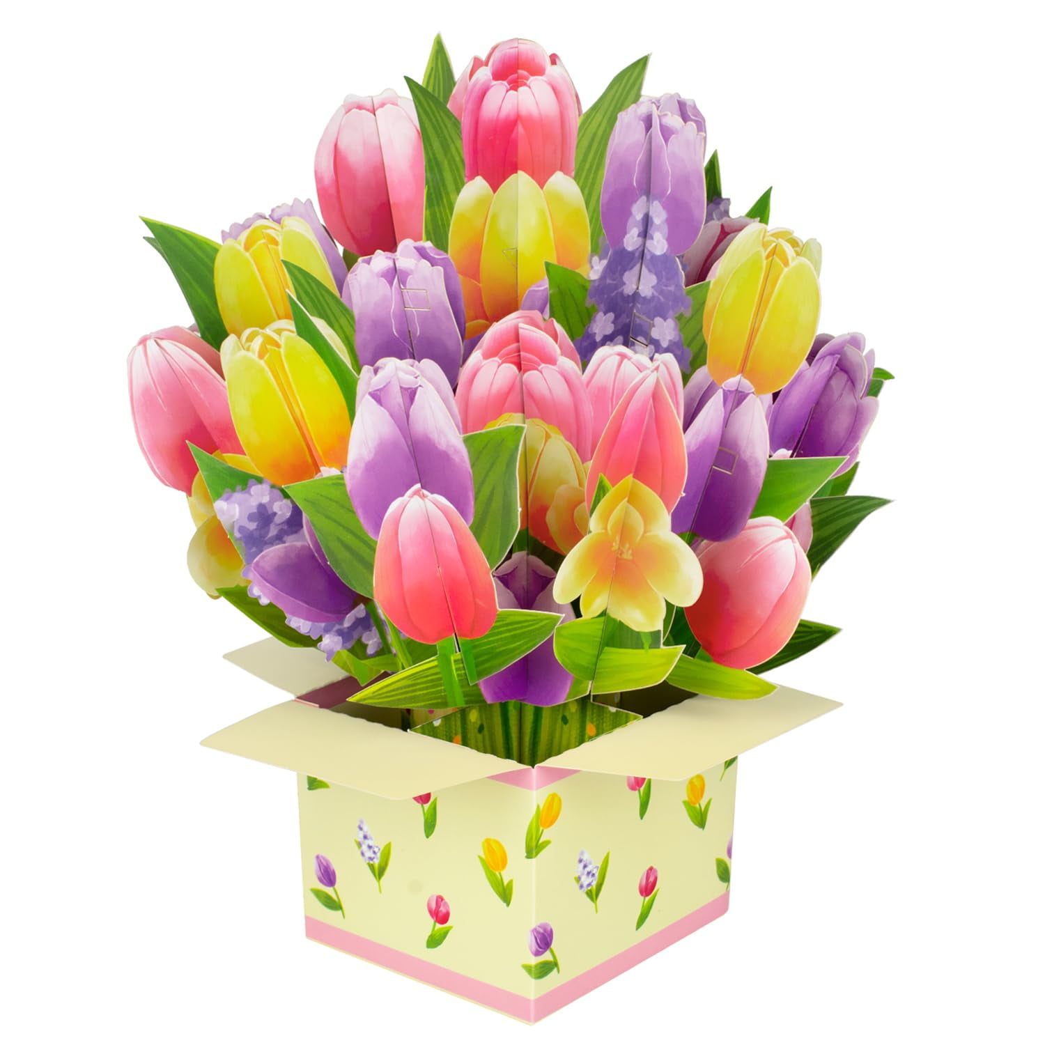 Magic Ants Flower Paper Pop Up Cards - Flower Bouquet 3D Popup Greeting ...