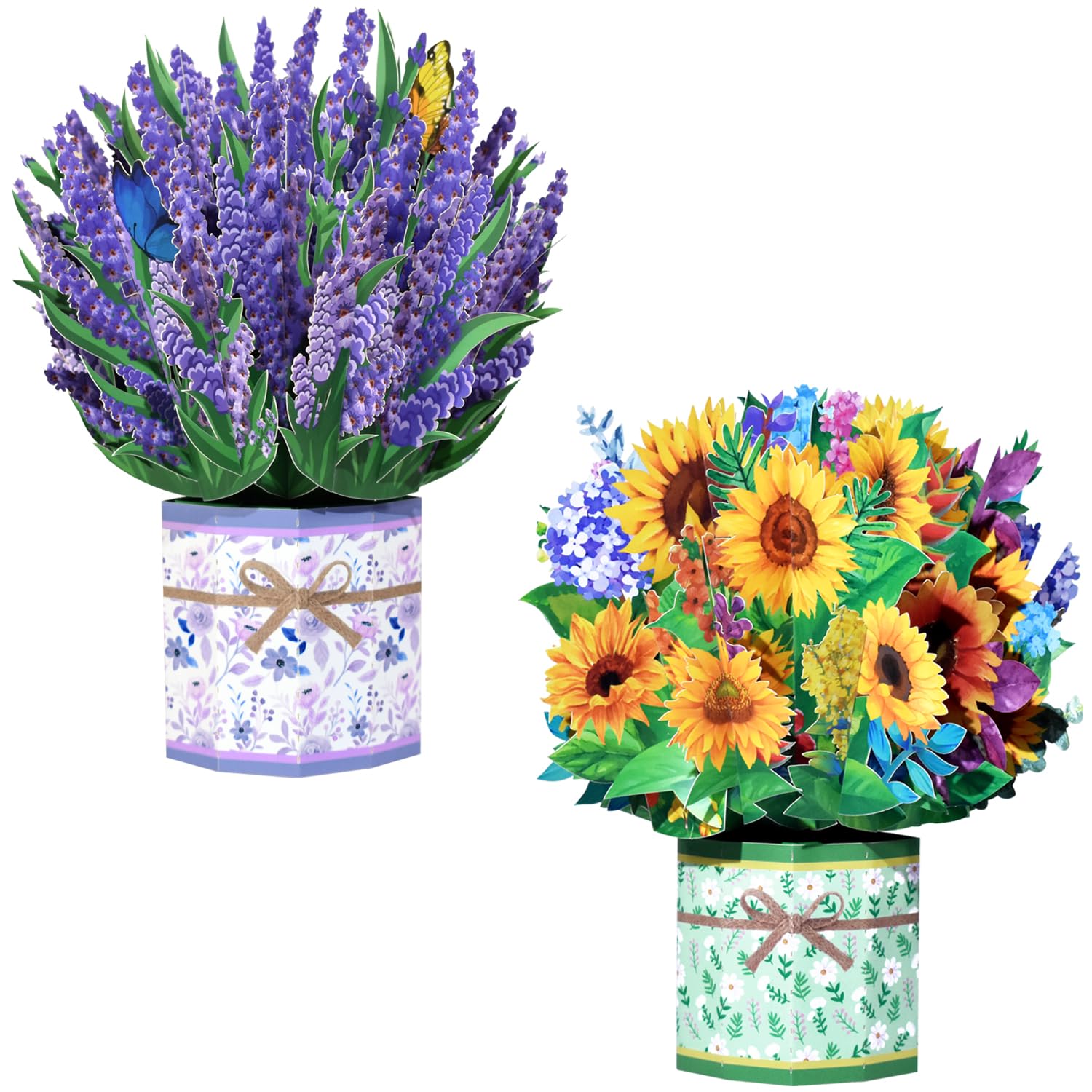 Magic Ants Forever Flower Bouquet 3D Popup Paper Greeting Cards - Set ...