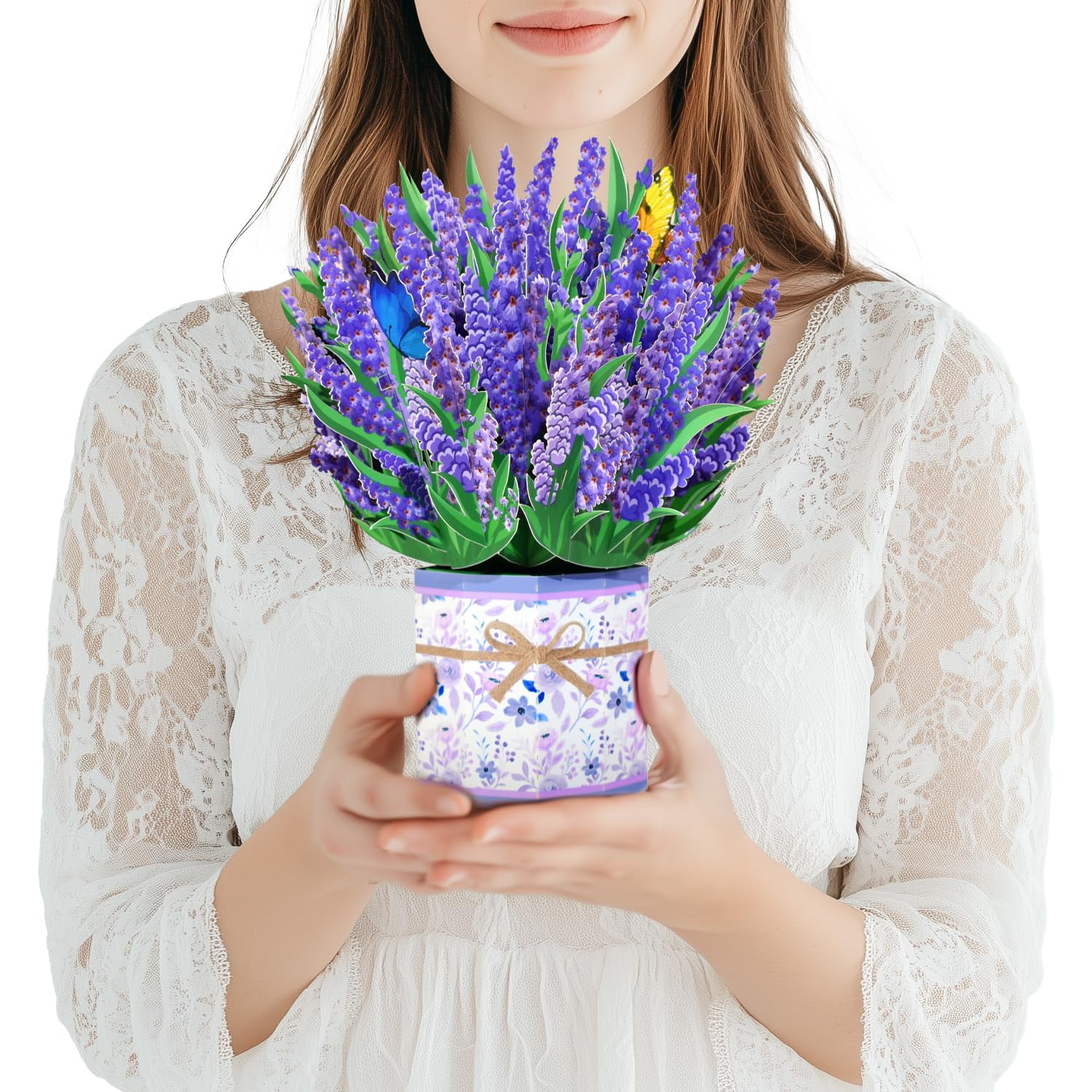 Magic Ants Pop Up Cards, Lavender Card, 9 inch Paper Flower Bouquet ...