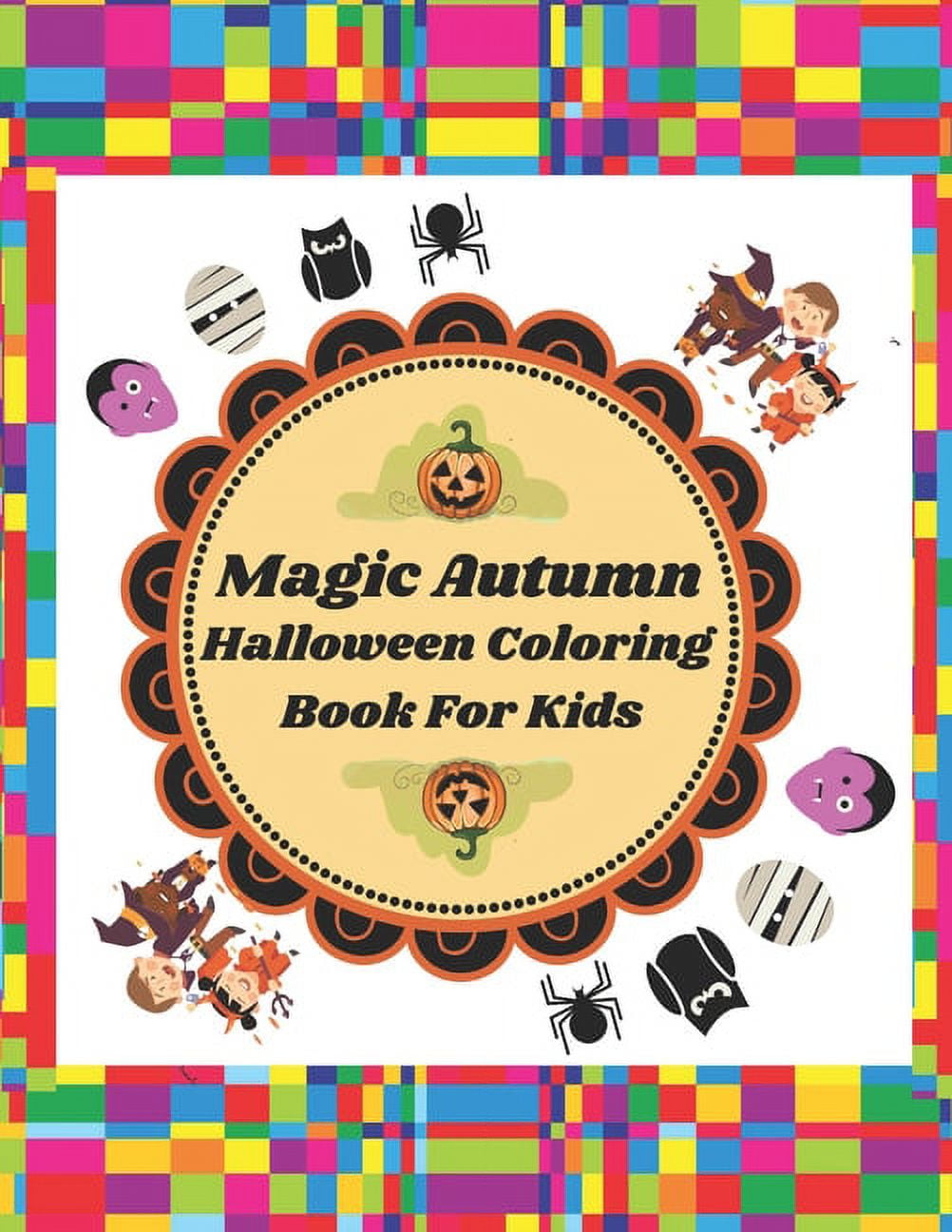 Magic Autumn Halloween Coloring Book For Kids: Coloring Book For ...