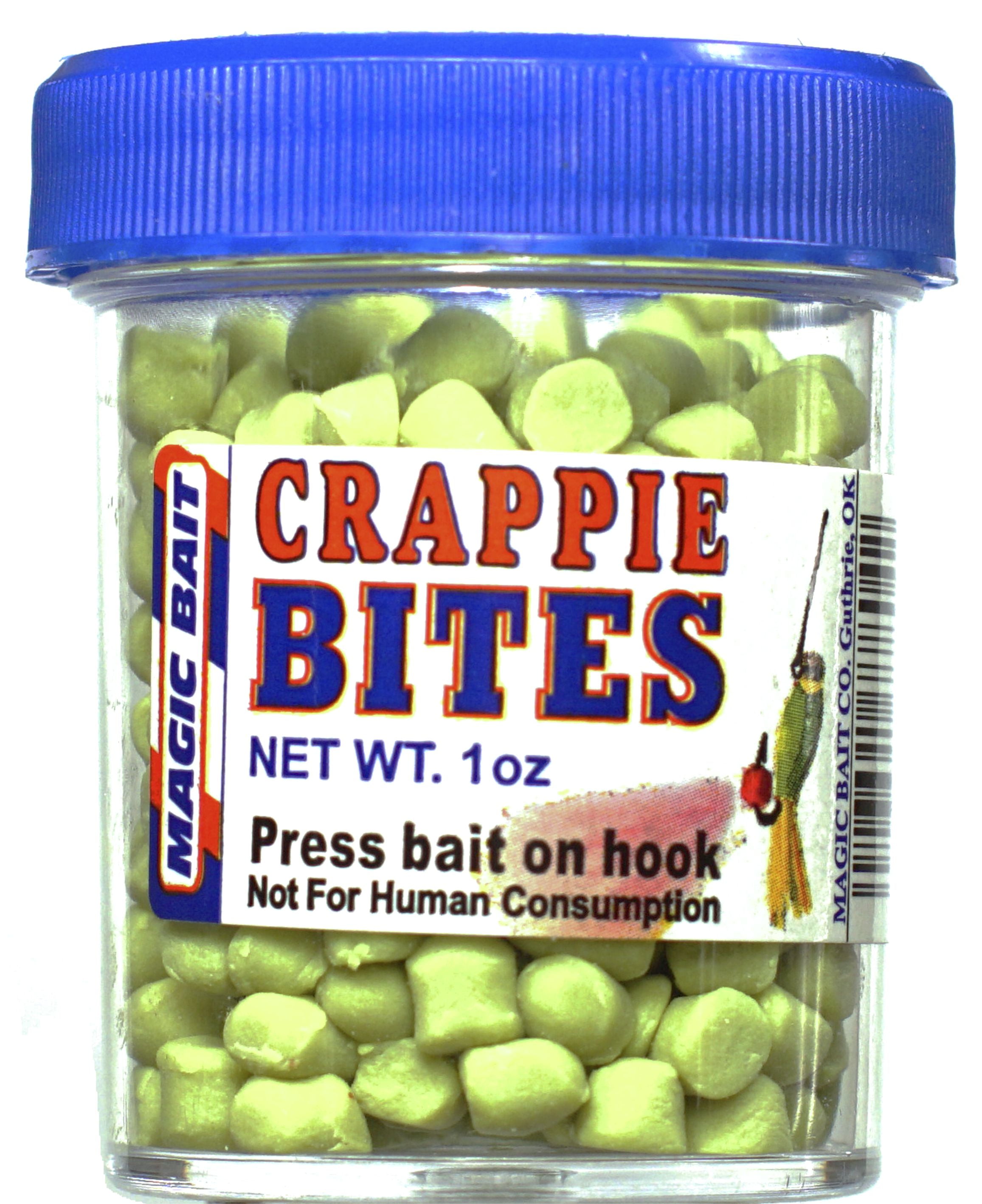Magic Bait Crappie Bites Chartreuse 1oz, Dispersion Attractants for ...
