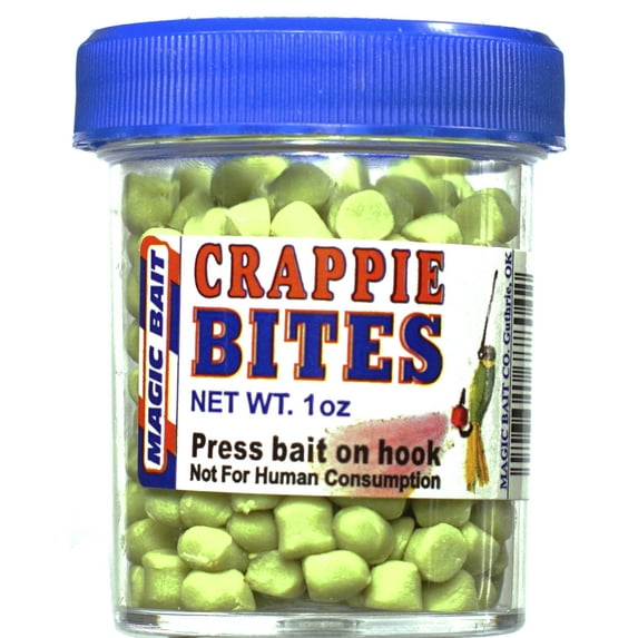 Magic Bait Crappie Bites Chartreuse 1oz, Dispersion Attractants for ...