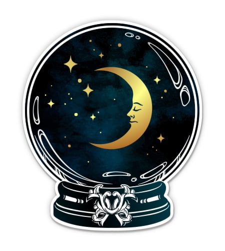 Magic Ball Celestial Magic Witch Future - 3" Vinyl Sticker - For Car ...