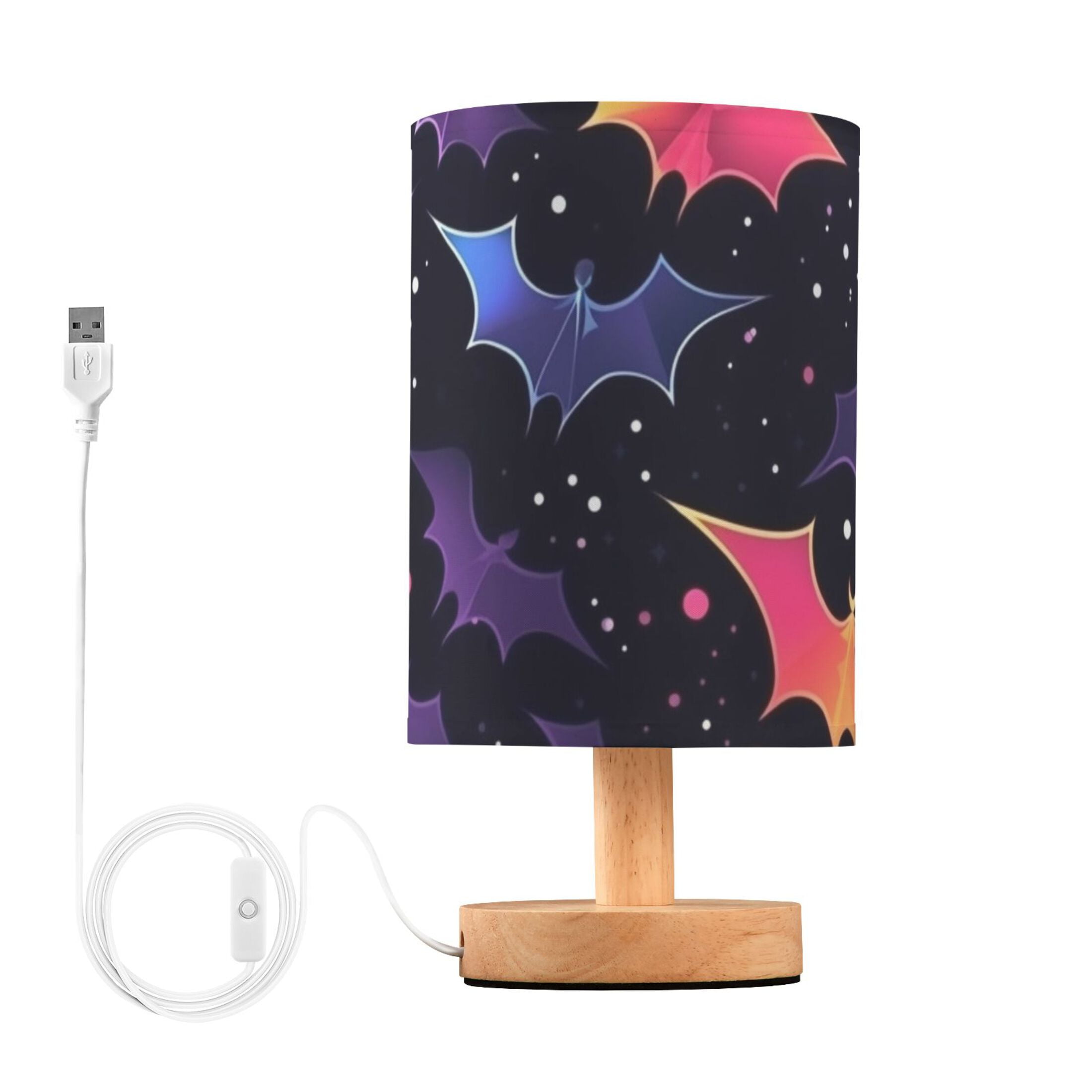 Magic Bat Bedside Table Lamp LED Warm Lights with USB Charging Port ...