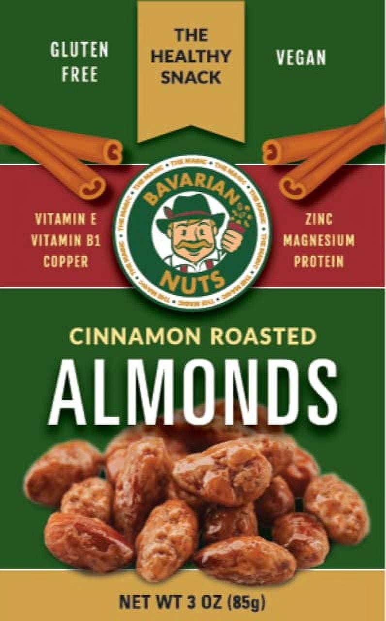 Magic Bavarian Cinnamon Roasted SBF3 Almonds, 3 Ounces Trial Size of Sweet, Gluten-Free, Vegan ...