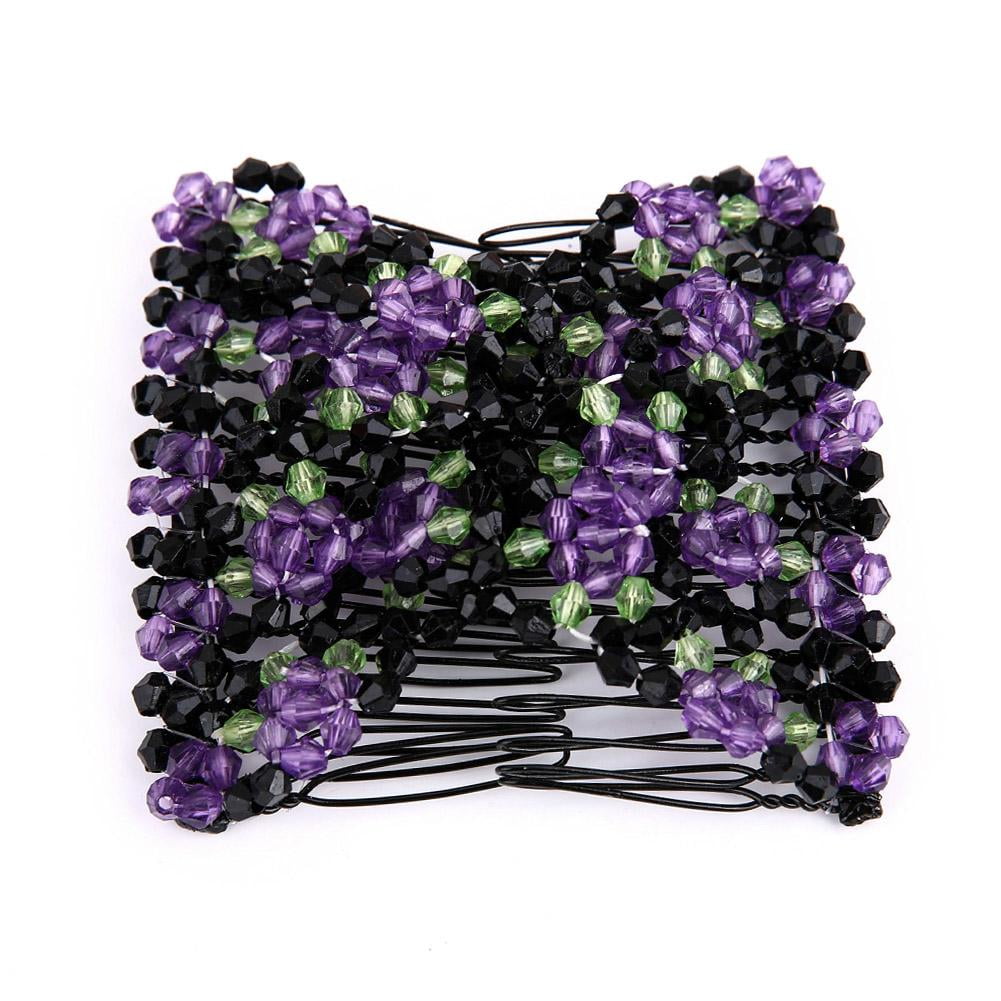 Magic Beaded Hair Comb Clip - Stylish Alloy and Plastic Design ...