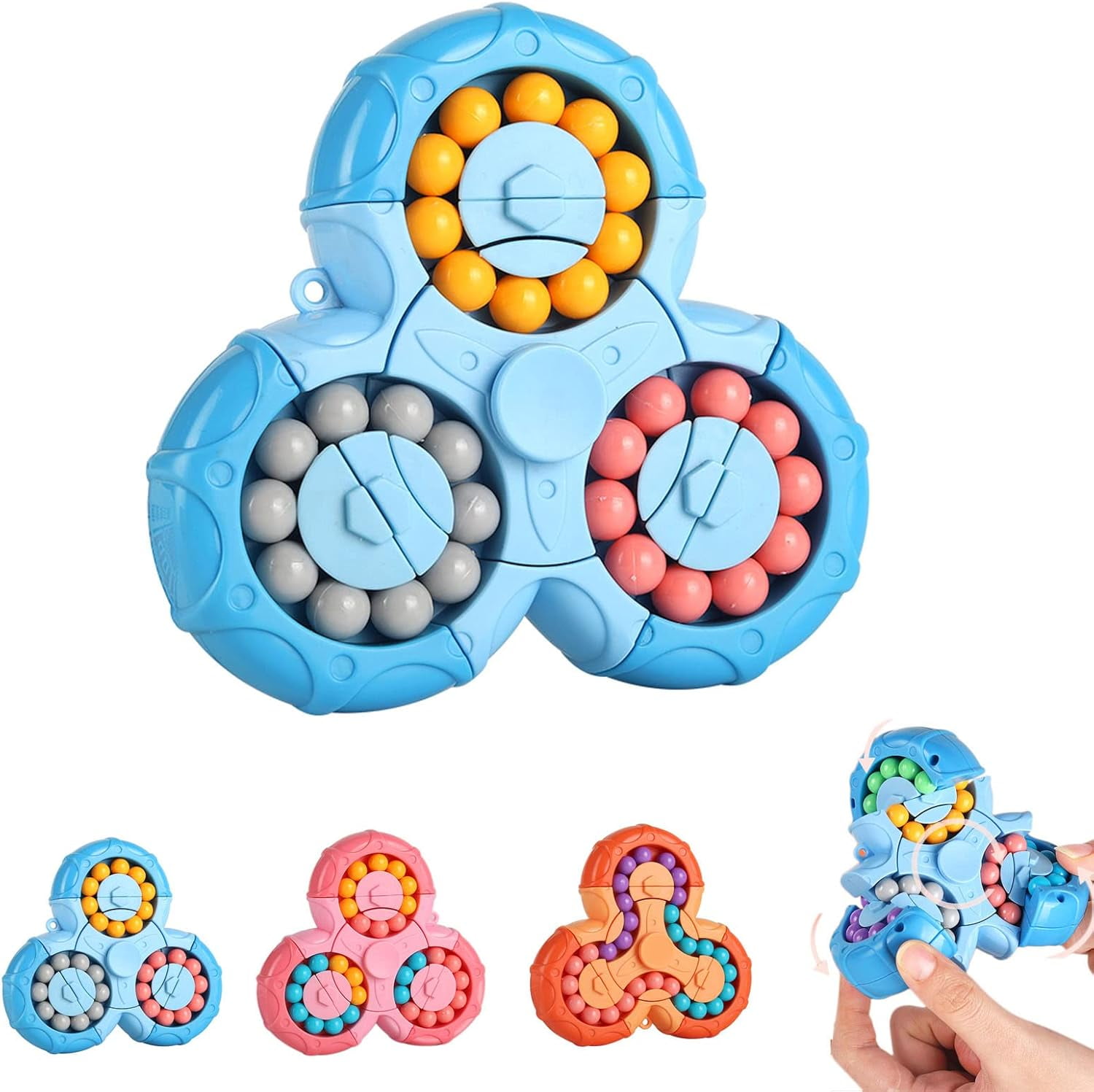 Magic Bean Rotating Cube Toy,Fidget Toy Spinner Ball Sorting Game ...