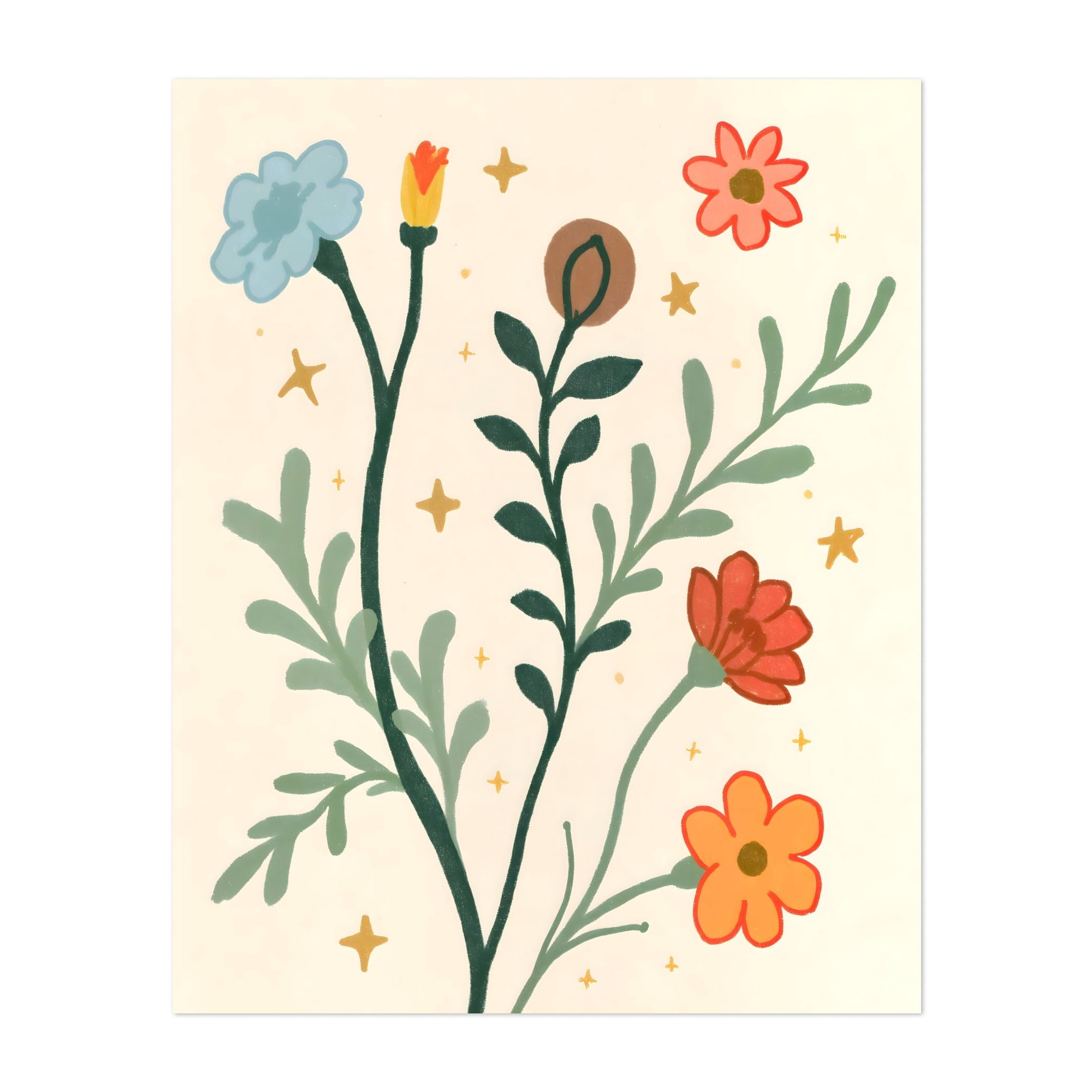 Magic Beans Plant - Illustration Floral Botanical Flowers Garden ...