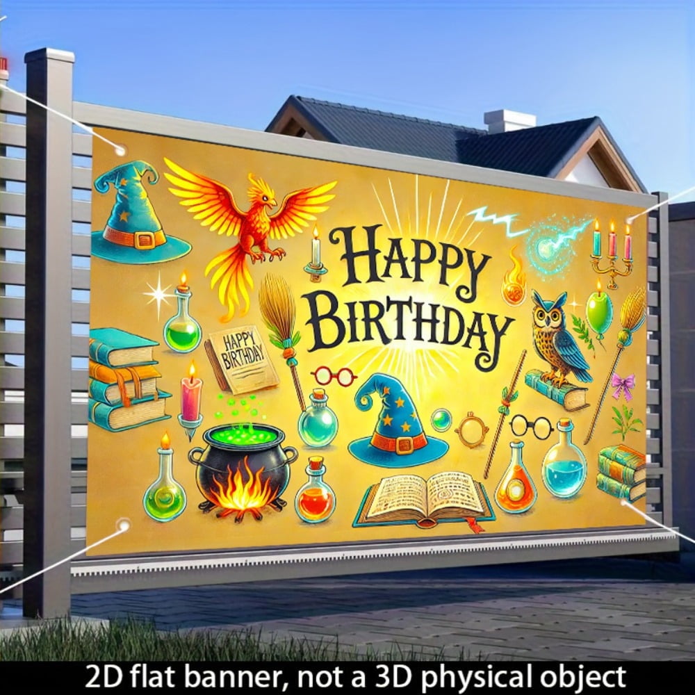 [Magic Birthday Decoration] Phoenix Wizard Hat Potion Magic Theme ...
