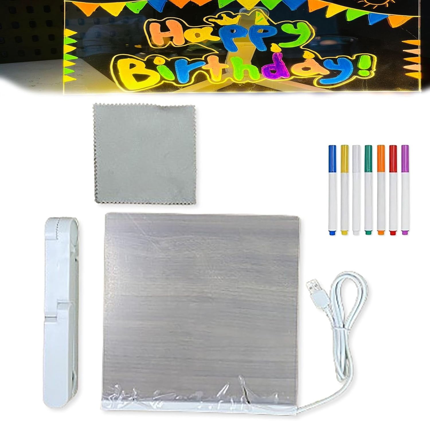 Magic Board, LED Note Board with Colors, Erasable LED Drawing Board ...