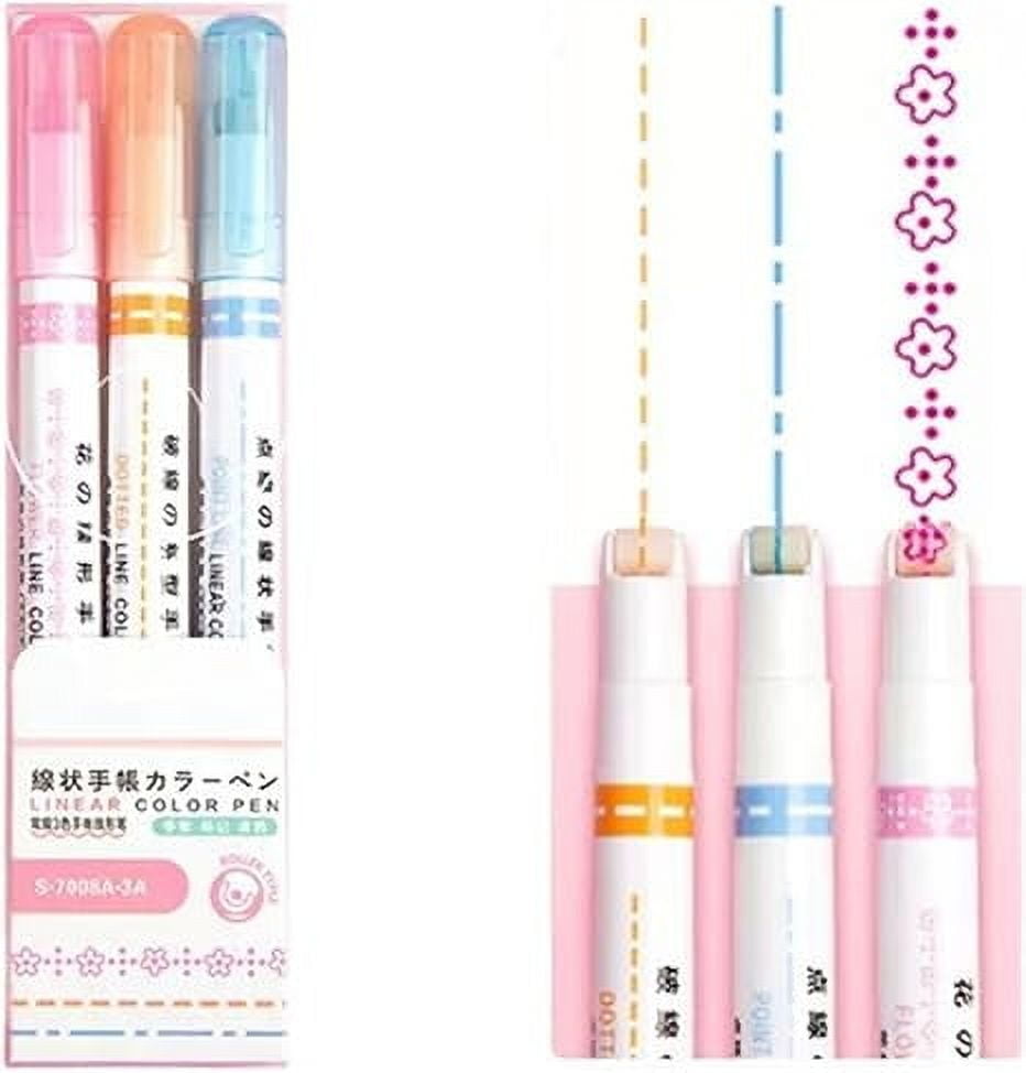 Magic Border Pen, Colored Curve Pens Curve Highlighter Pen Set ...