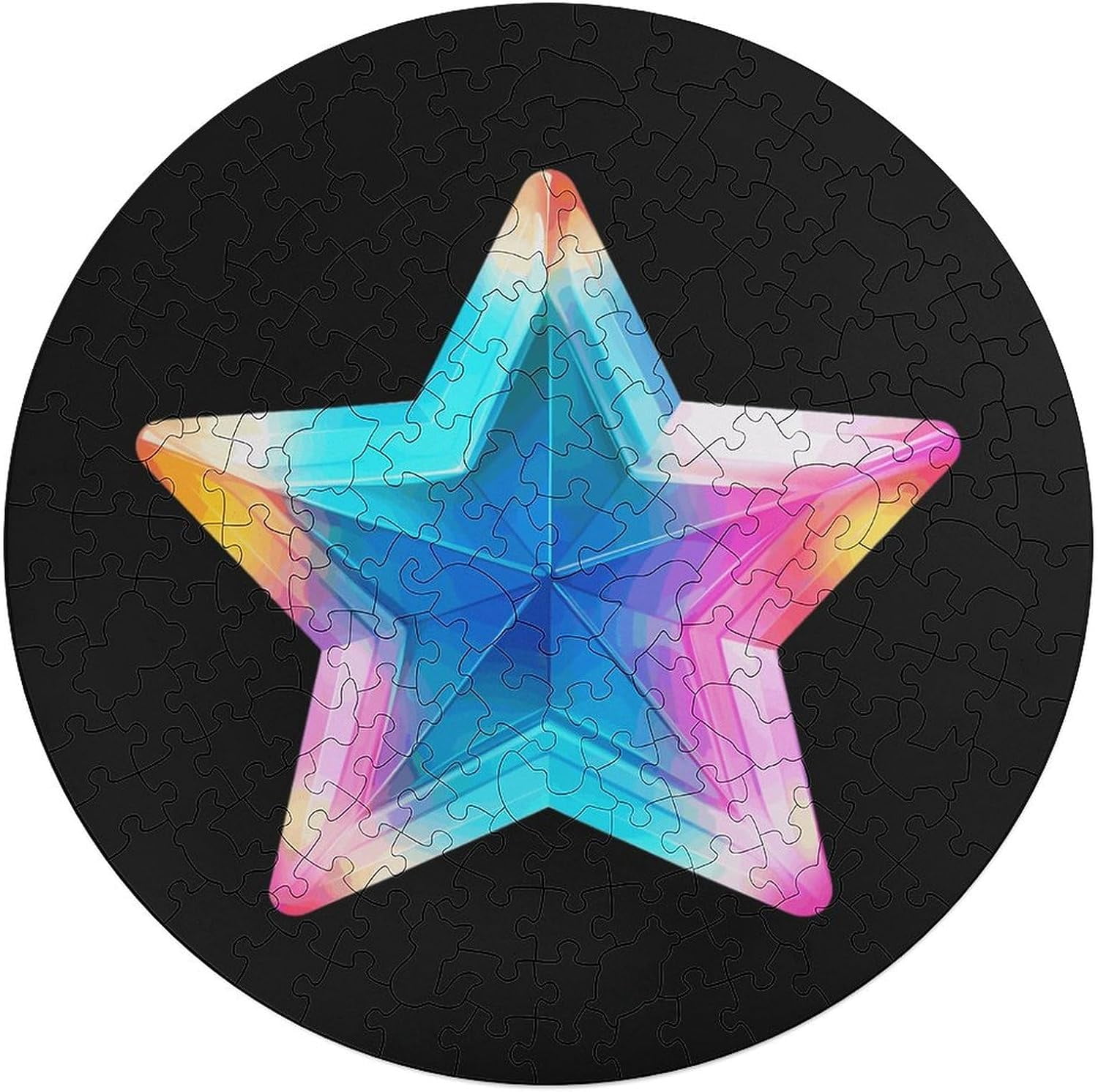 Magic Bright Pentagram Animal Shaped Jigsaw Puzzles Cute Wooden Puzzle ...