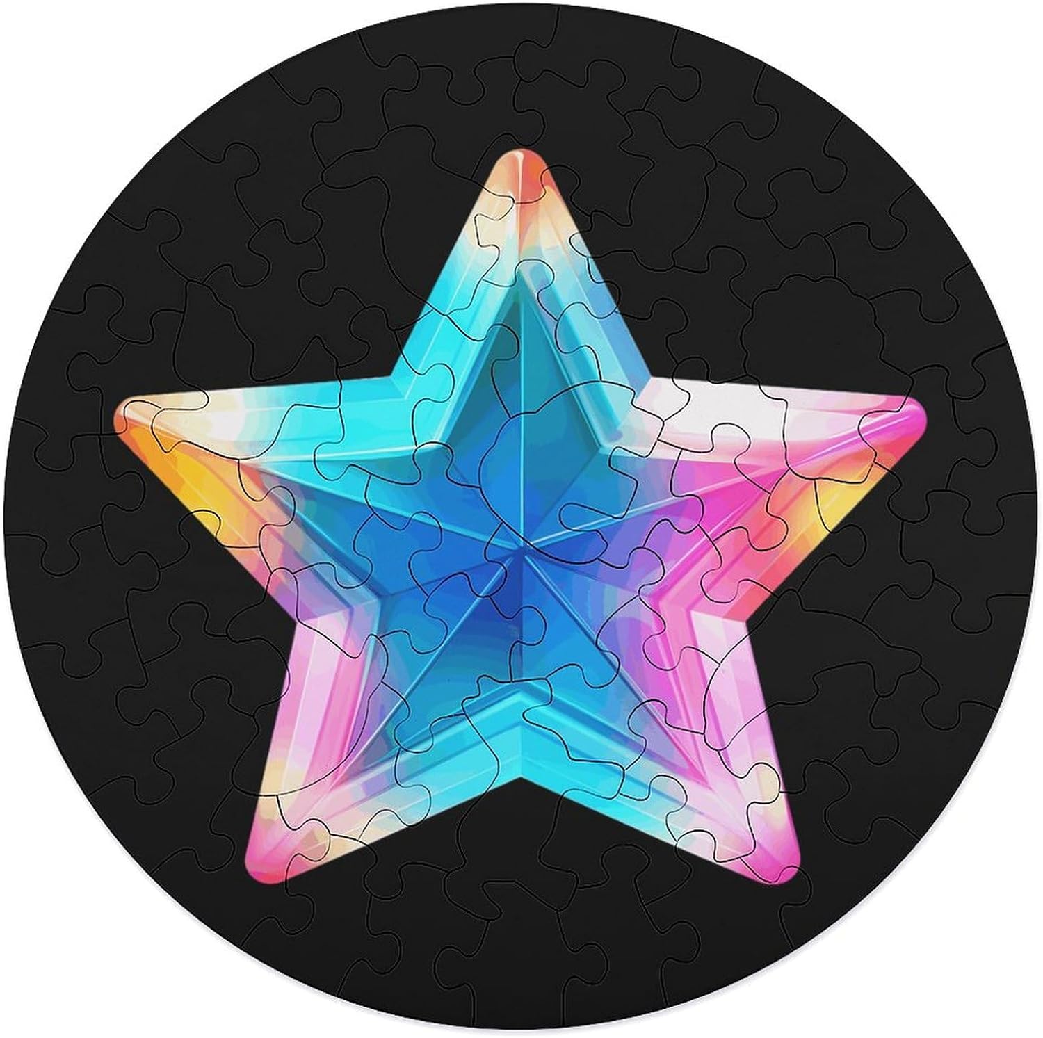 Magic Bright Pentagram Animal Shaped Jigsaw Puzzles Cute Wooden Puzzle ...