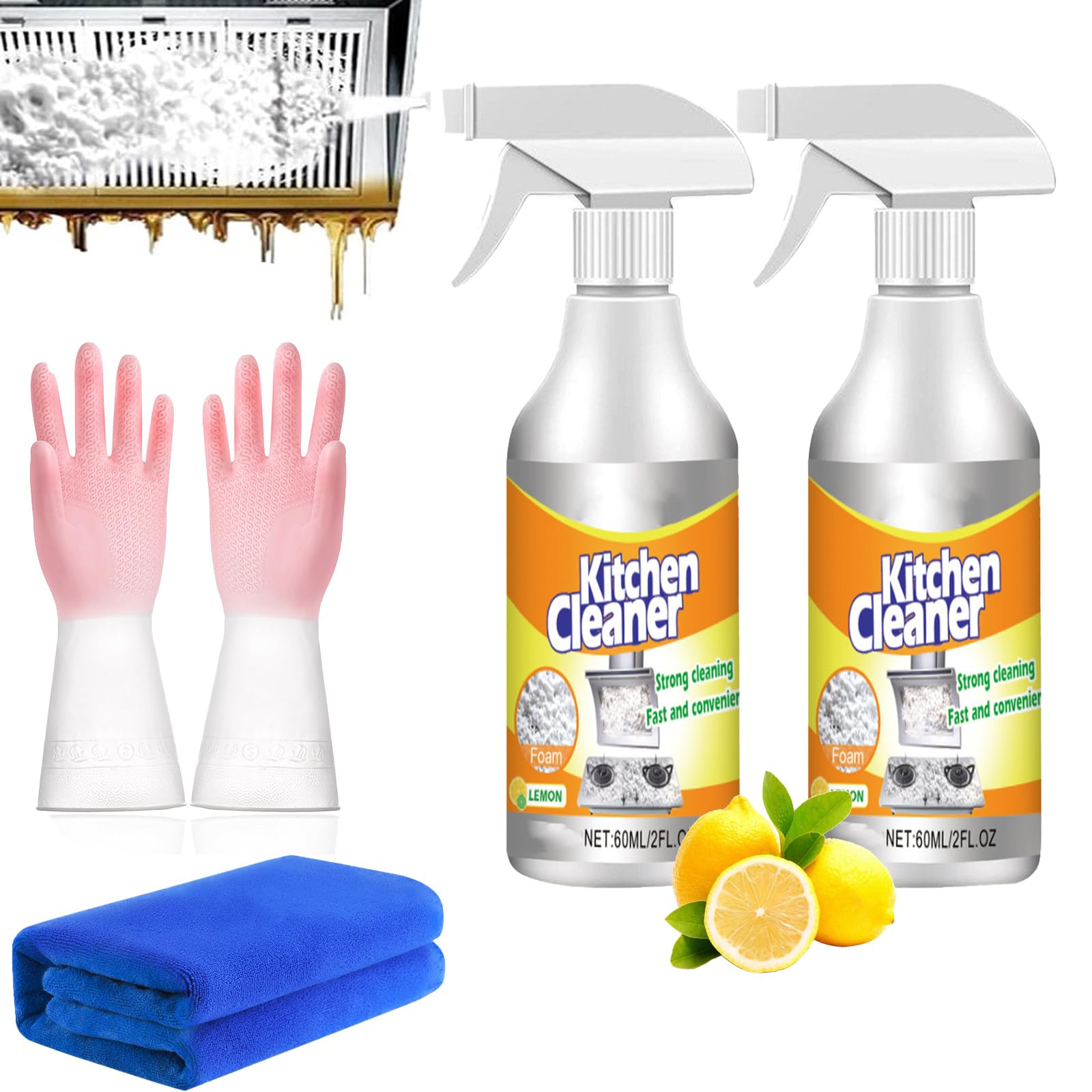 Magic Brush Pro Cleaner, 2025 New Kitchen Spray Cleaner with Cleaning ...