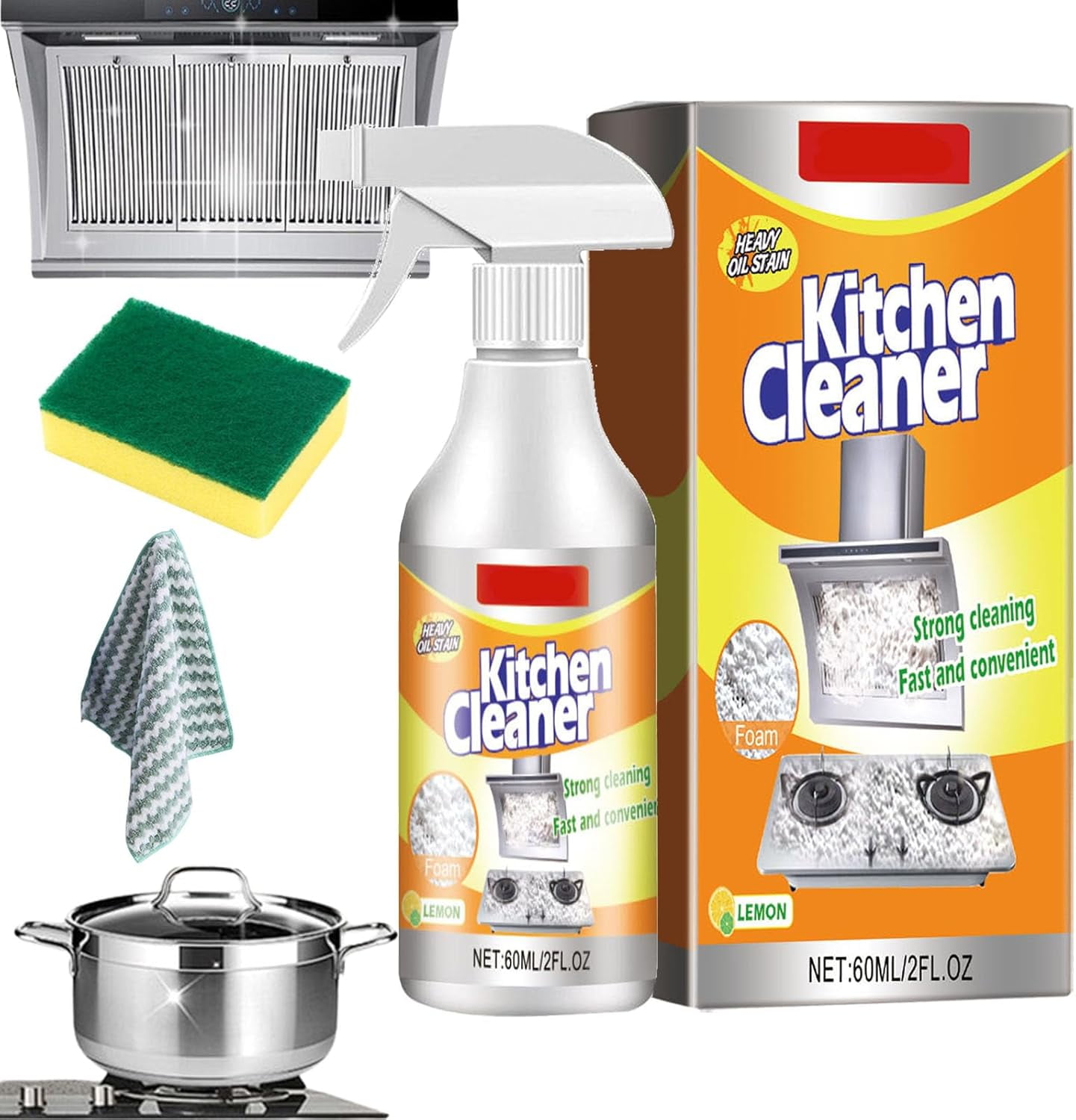 Magic Brush Pro Cleaner Spray, Kitchen Foam Cleaner, Stubborn Stains ...