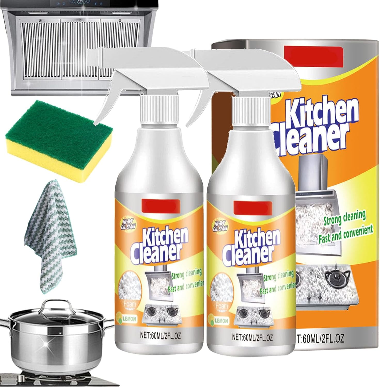 Magic Brush Pro Cleaner Spray, Kitchen Foam Cleaner, Stubborn Stains ...