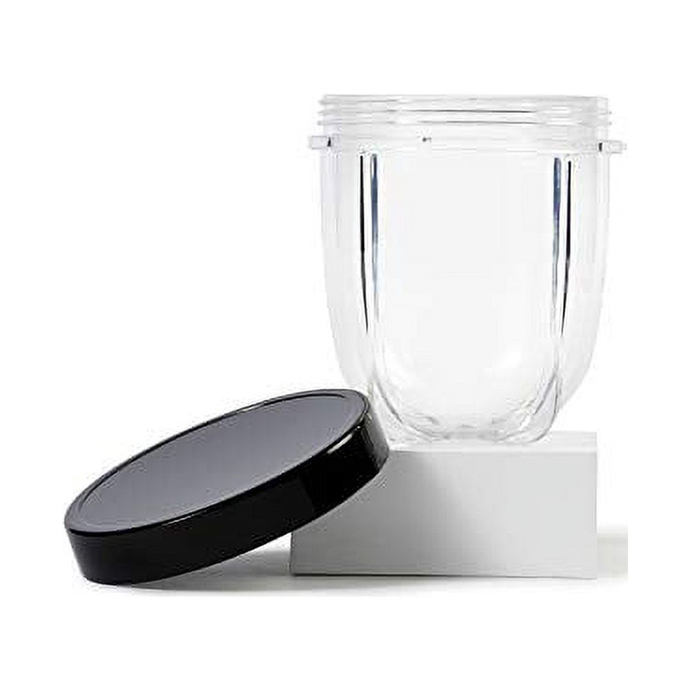 Magic Bullet 12 oz Short Cup with Resealable Lid, Clear/Black - Walmart.com