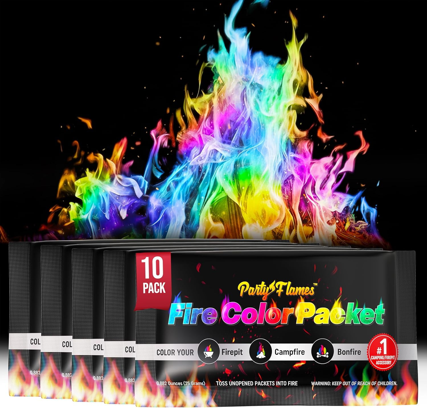 Magic Campfire Fire Color Changing Packets for Fire Pit (10 Pack ...