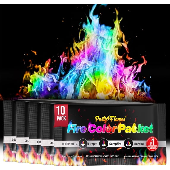 Magic Campfire Fire Color Changing Packets for Fire Pit (10 Pack ...