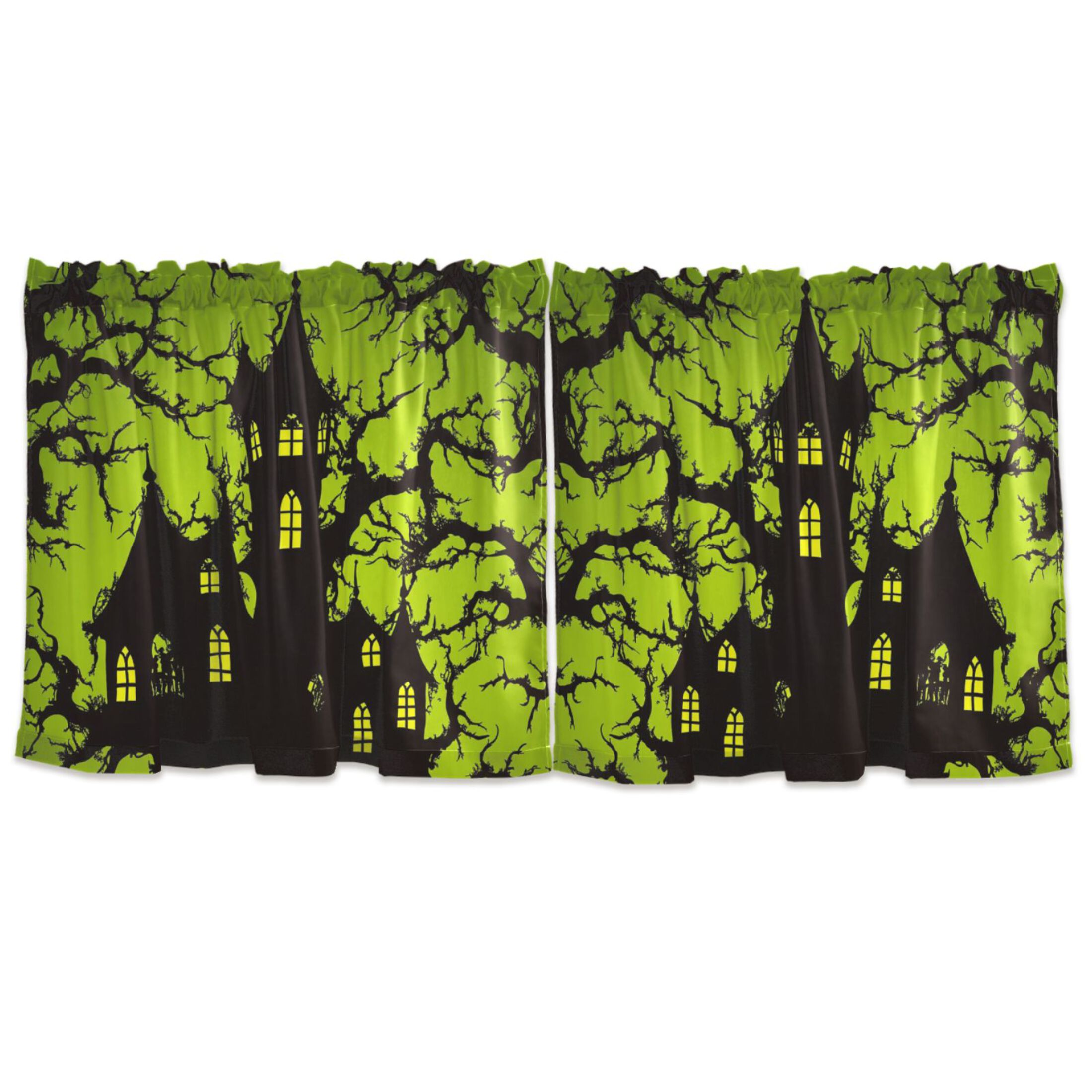 Magic Castle Tier Curtains for Kitchen 57x36 Inch Semi Sheer Light ...