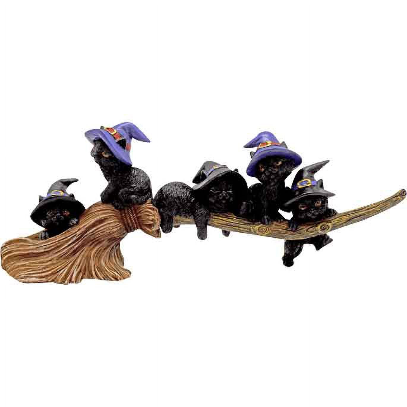 Magic Cats on Broom Statue by Medieval Collectibles - Walmart.com
