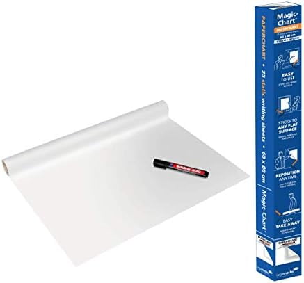 Magic-Chart Paperchart Foil - Static self-Adhesive - White - 80x60cm ...