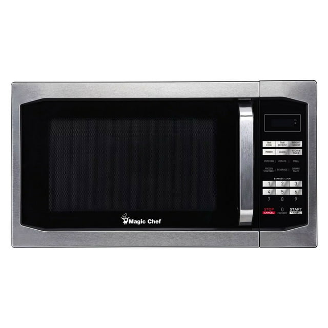 Open Box Magic Chef 1100 Watt 1.6 Cubic Feet Digital Microwave ...
