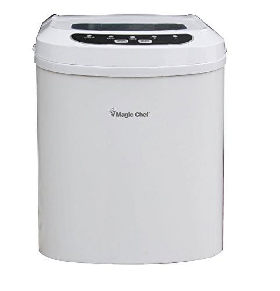 Magic Chef 27-Lb. Portable Countertop White MCIM22W 27 lb Ice Maker ...
