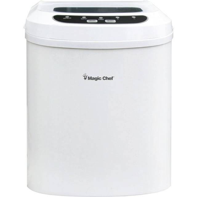 Magic Chef 27 lb. Capacity Portable Countertop Ice Maker, White and ...