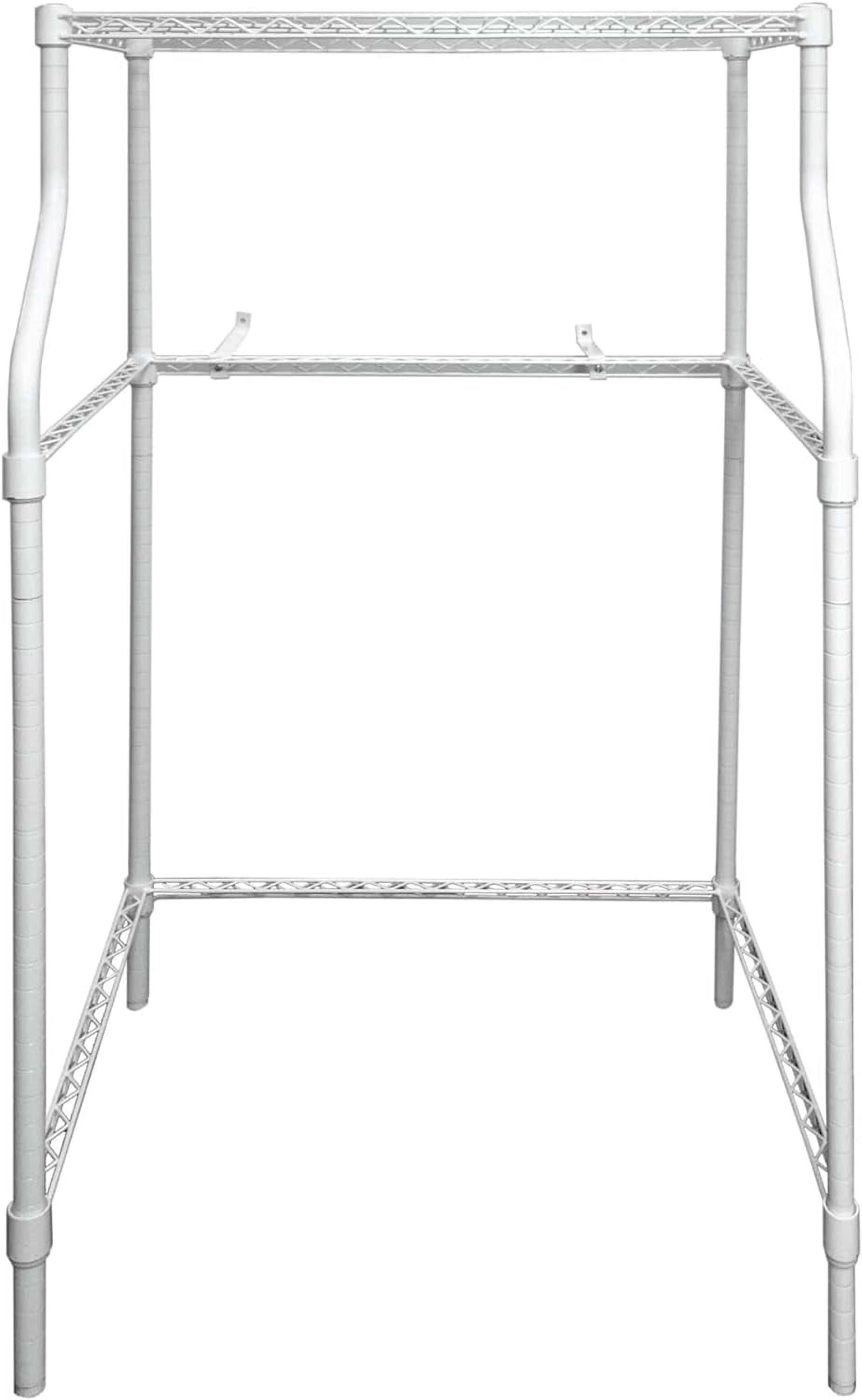 Magic Chef Compact Metal Laundry Rack Stand with Opening for Washer and ...
