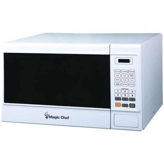Magic Chef 1.3 Cu ft White Countertop Microwave with Auto-Cook Menus ...