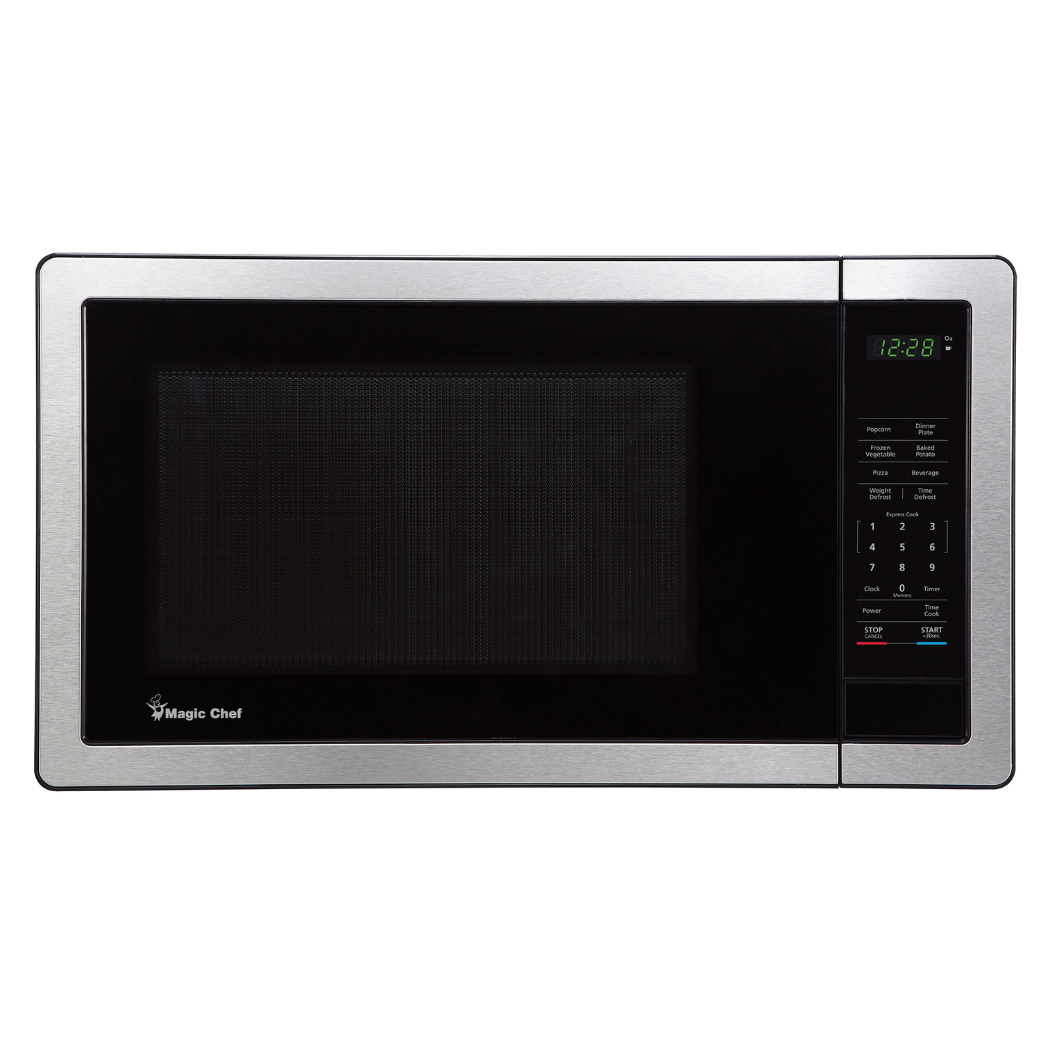 Magic Chef MC110MST Countertop Microwave Oven, 1,000 Watts, Stainless ...