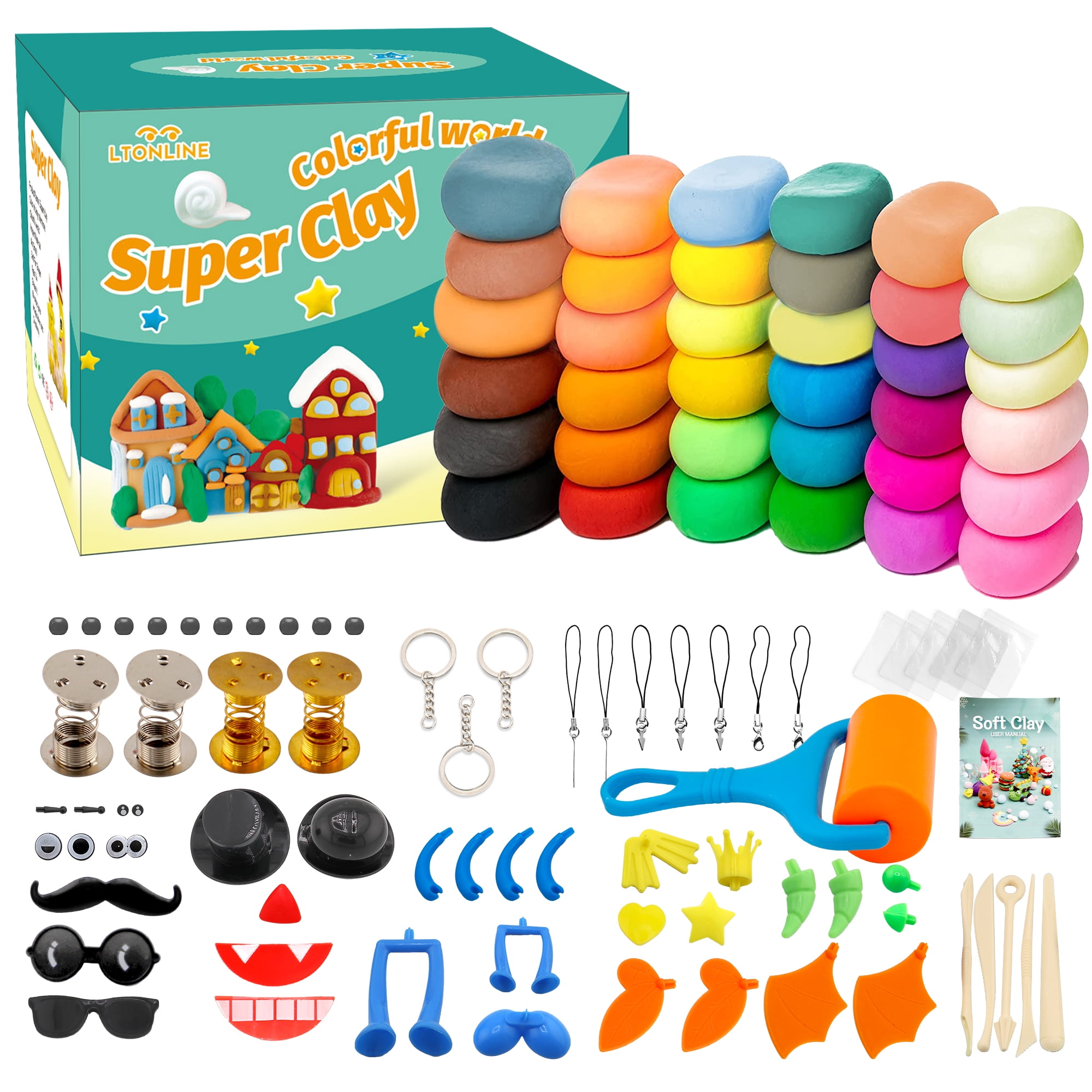 Modeling Clay Kit - 36 Colors Air Dry Clay for Kids, Ultra Light Soft ...