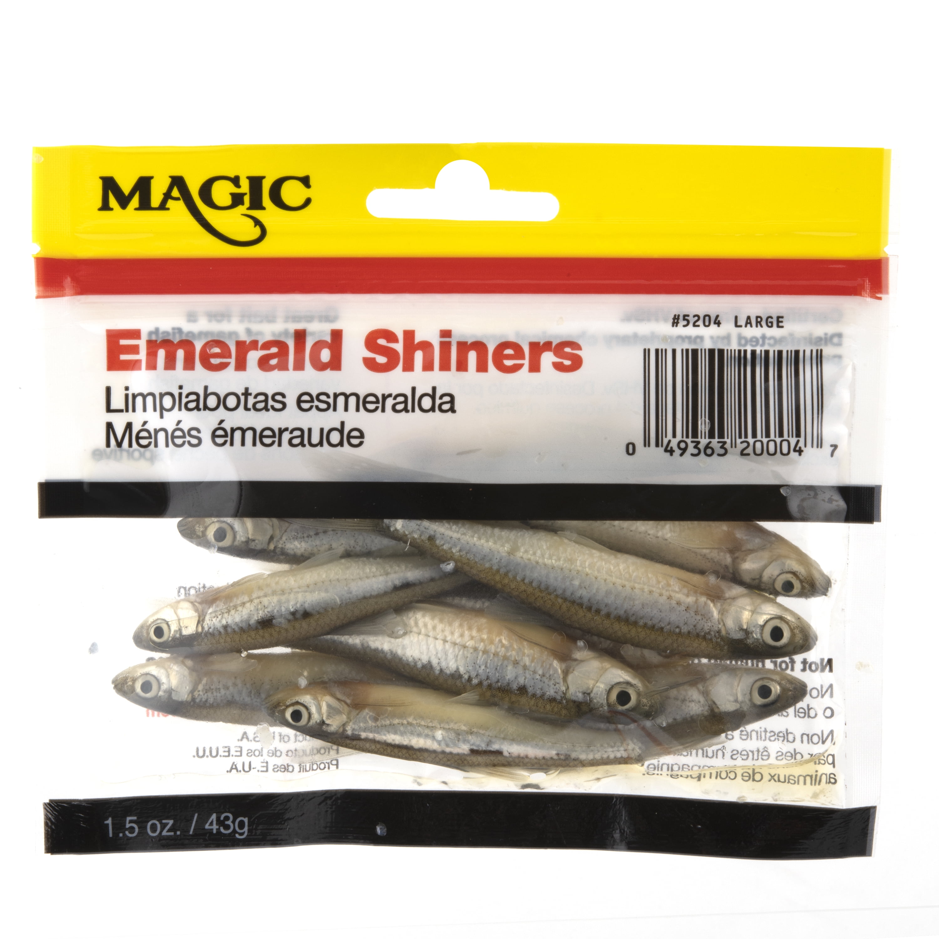 PR MAGIC Emerald Shiner Minnows natural, Resealable Laminated Pouch - Walmart.com