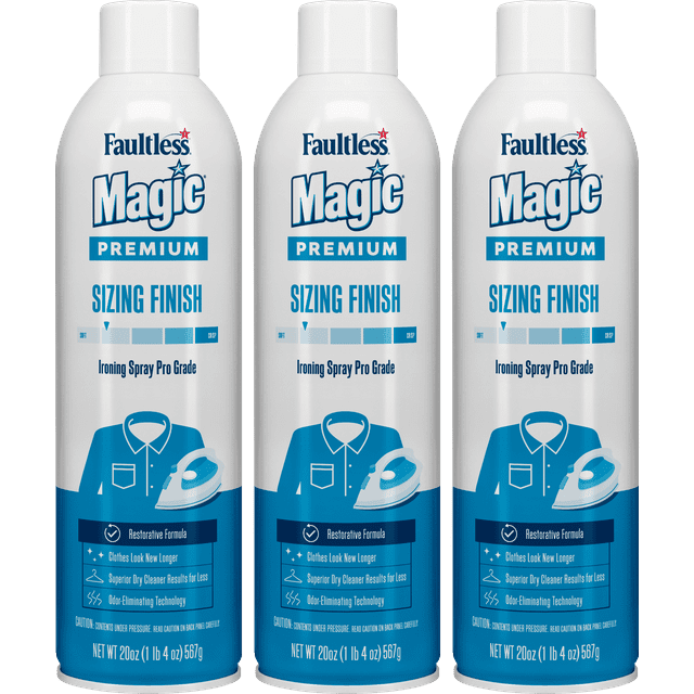 Magic Sizing Spray, Light Body, 20 oz Cans, Pack of 3, Ironing Aid ...