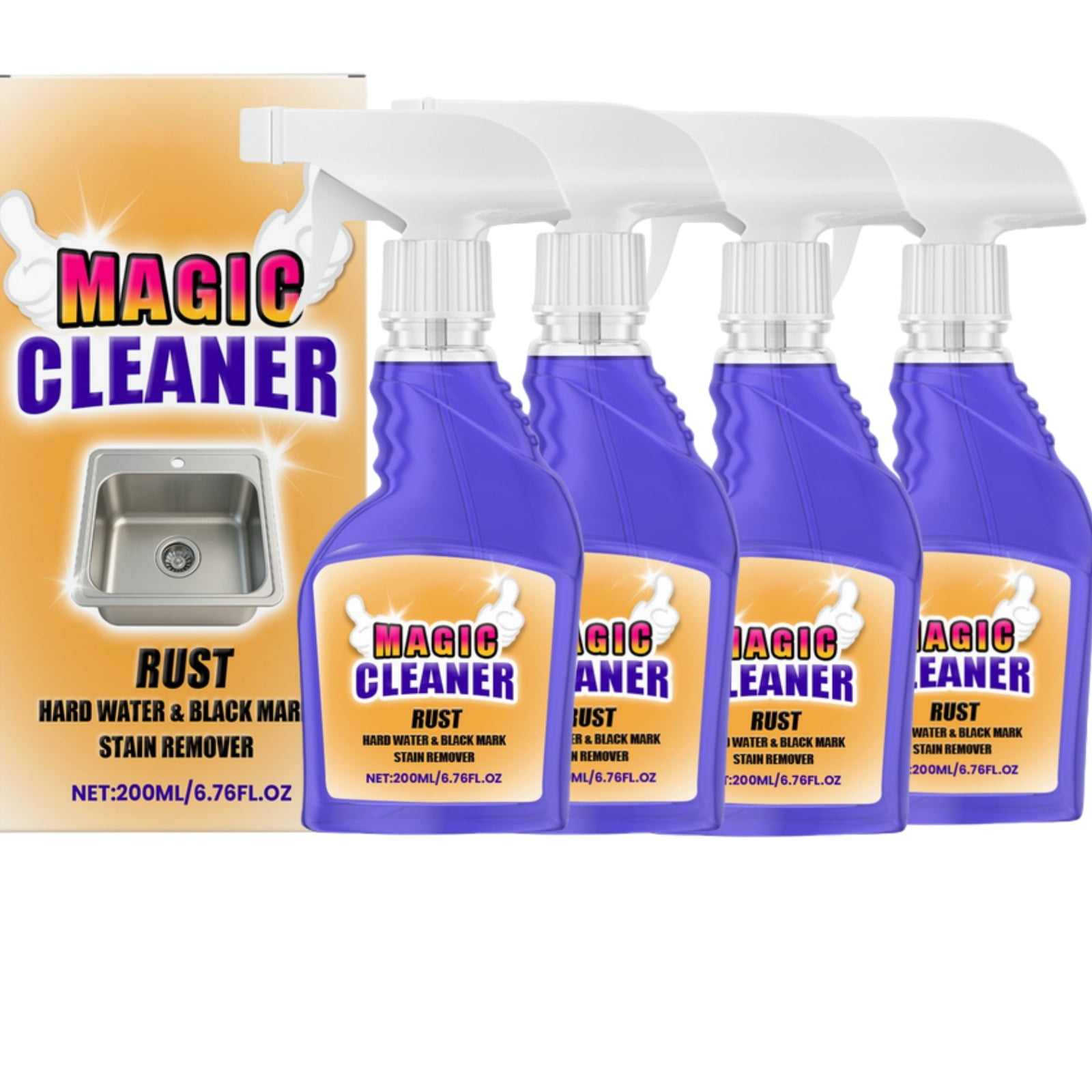 Magic Cleaner Rust Stain, Hard Water Calcium Remover for Concrete ...