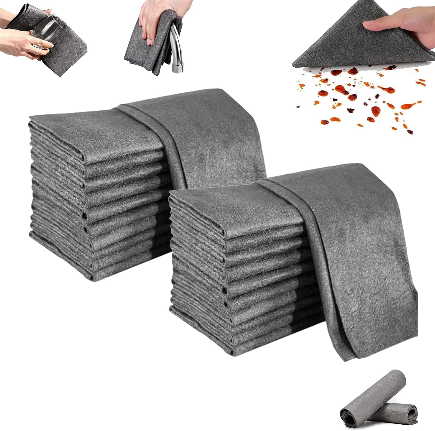 Magic Cleaning Cloth, Glass Cleaning Cloth, Microfiber Cleaning Cloth ...