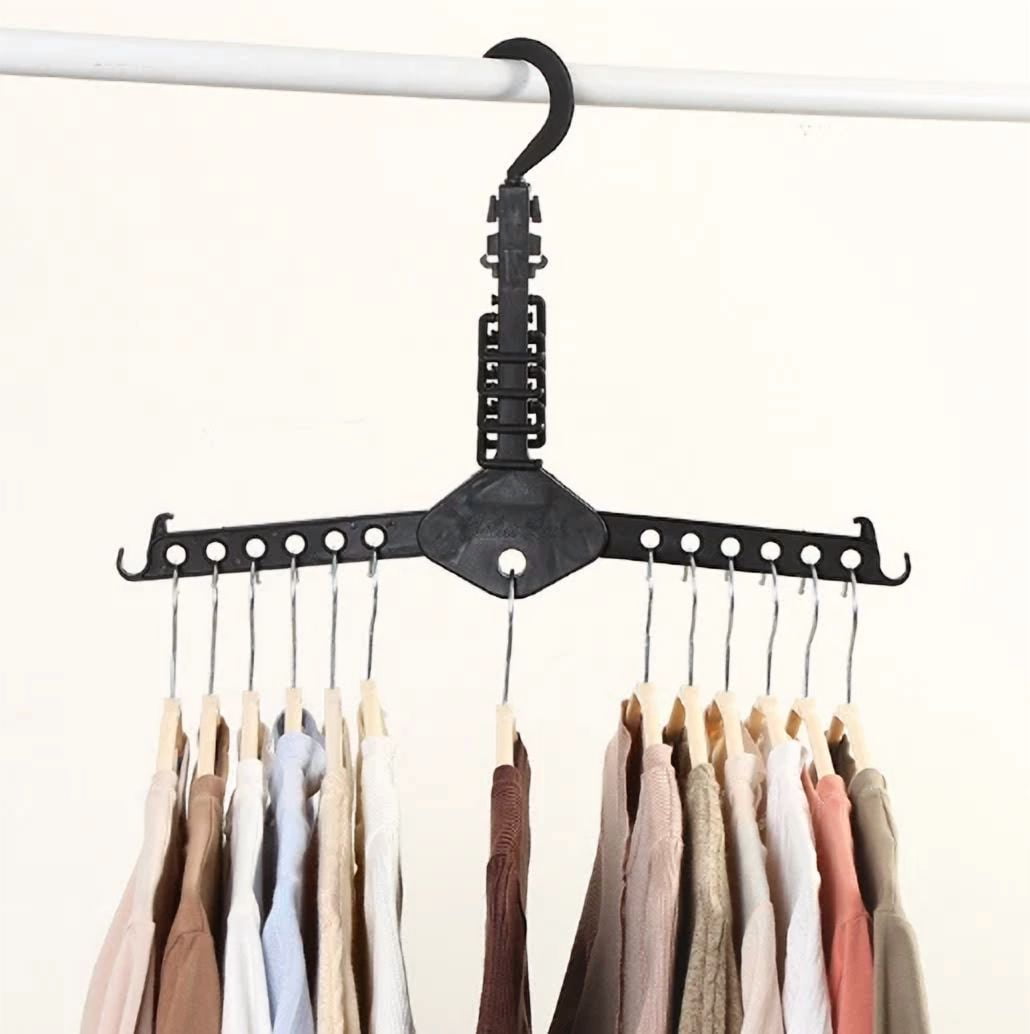 Magic Clothes Multi Hanger Space Saving Folding Hook Hanging Wardrobe ...