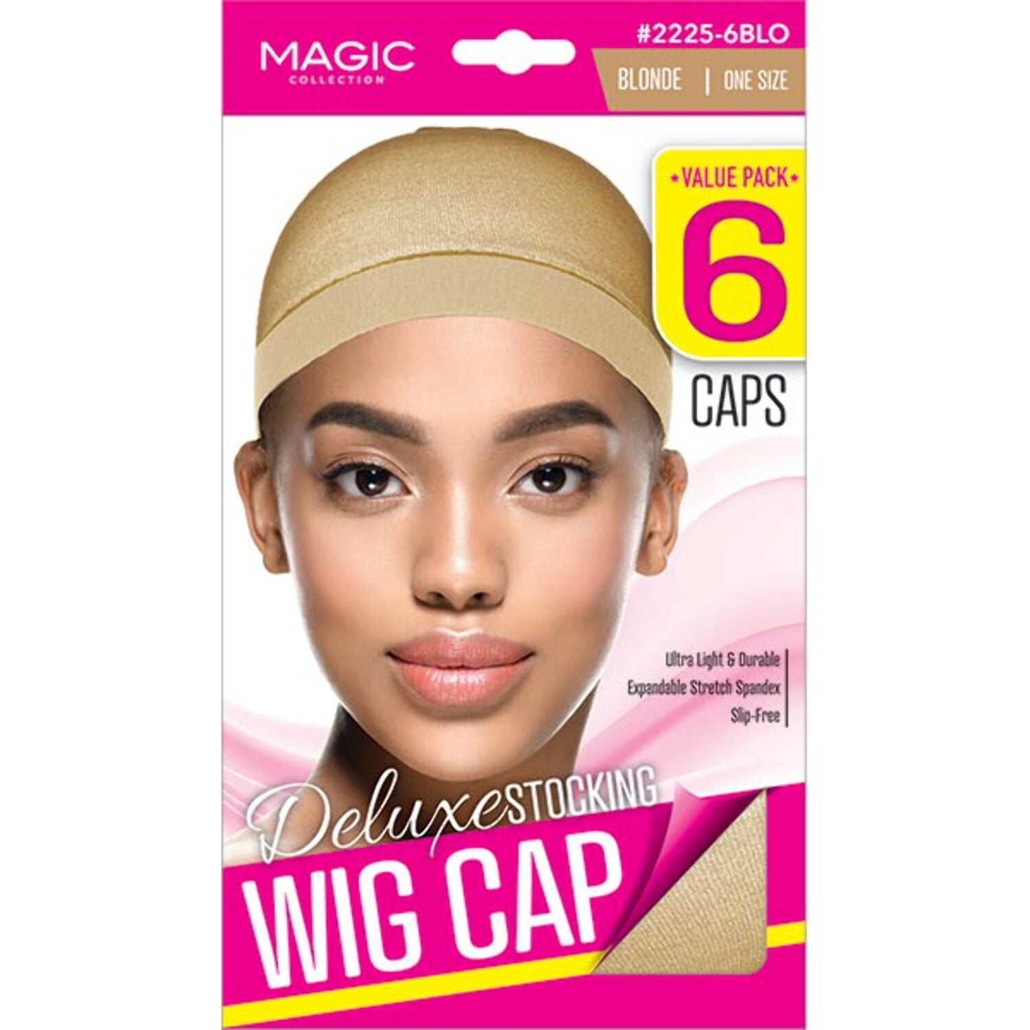 Magic Collection Blonde Deluxe Stocking Wig Cap 6pcs (2225-6BLO ...