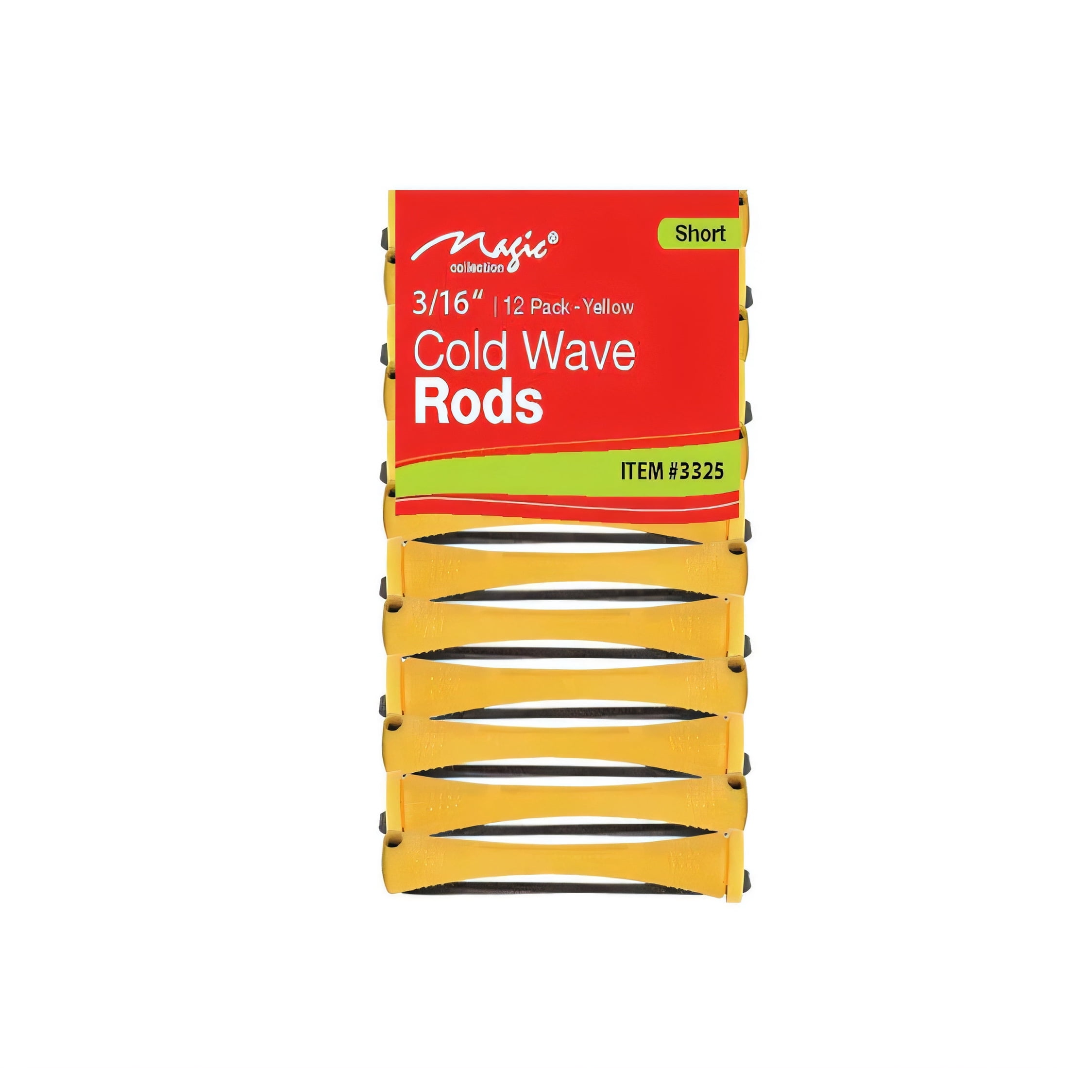 Magic Collection Cold Wave Rods 3/16" 12pcs. - Yellow (Short) #3325 ...