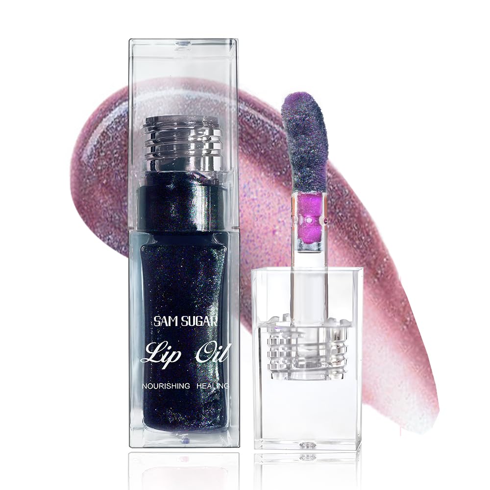 Magic Color Changing Black Glow Lip Oil, Lip Oil Tinted for Lip Care ...